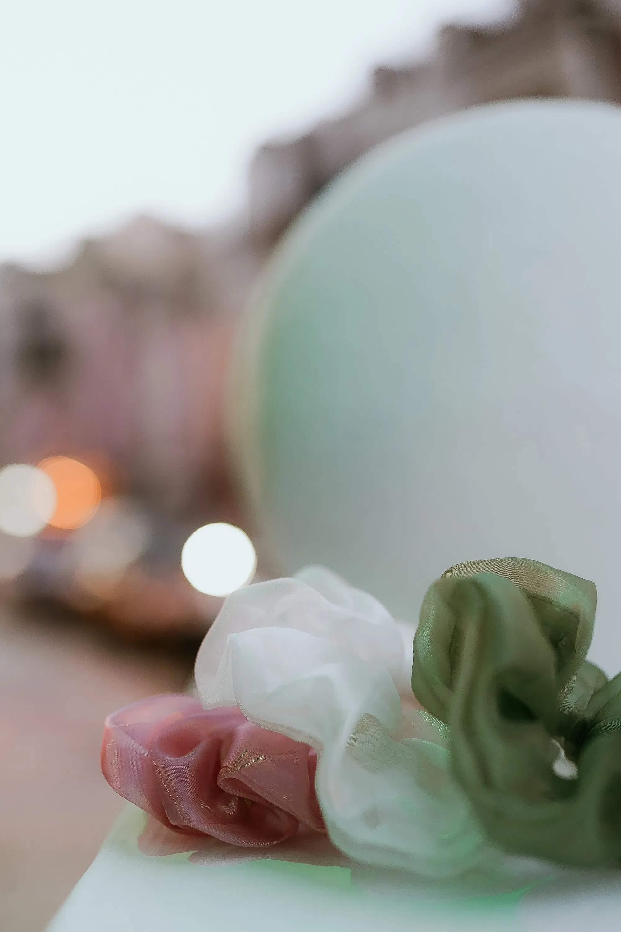 Scrunchies set, Big bridesmaid scrunchie, Hair tie bracelet, Silk ...