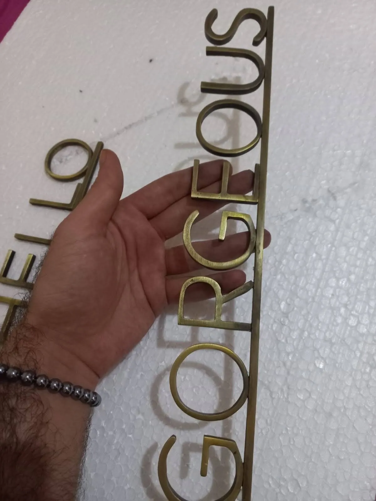 Antique Brushed Brass Letters - Brushed Brass Numbers - Custom Brass ...