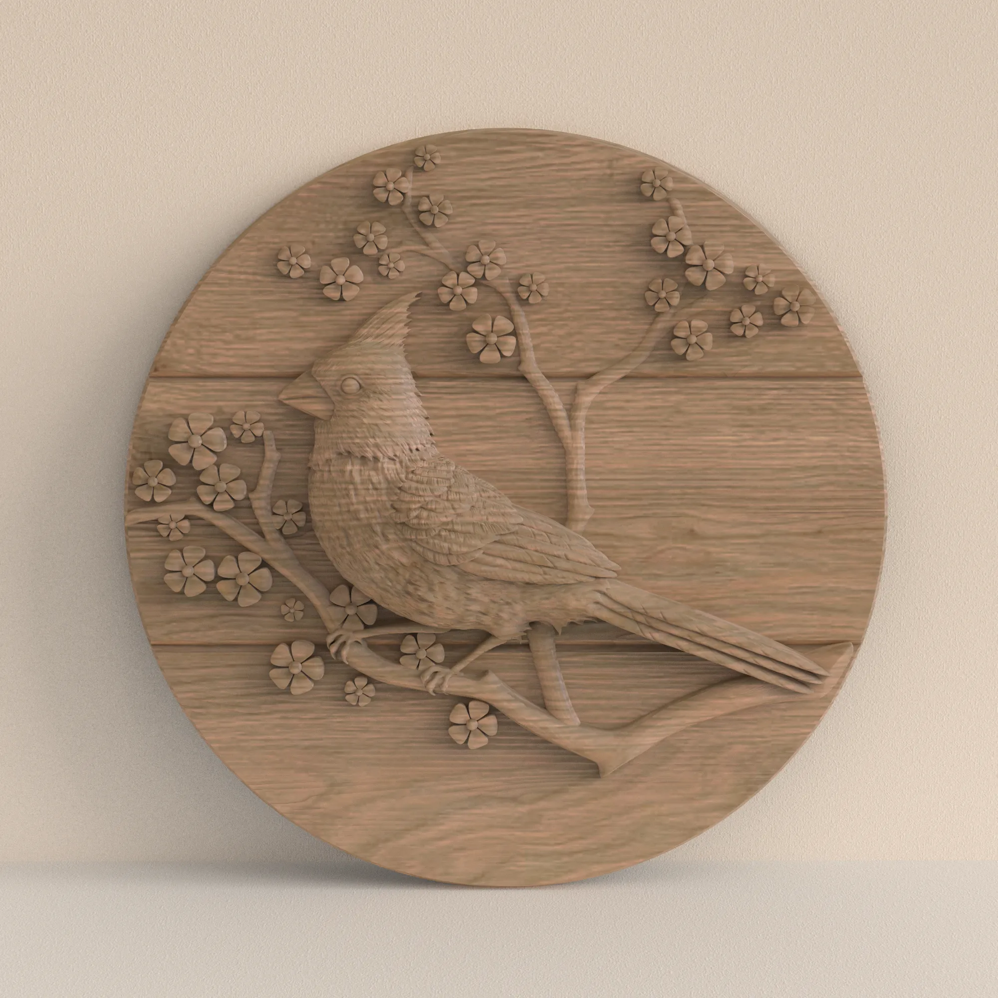 3D Model STL CNC Router file 3dprintable Cardinal Bird Panel $12.00 ...