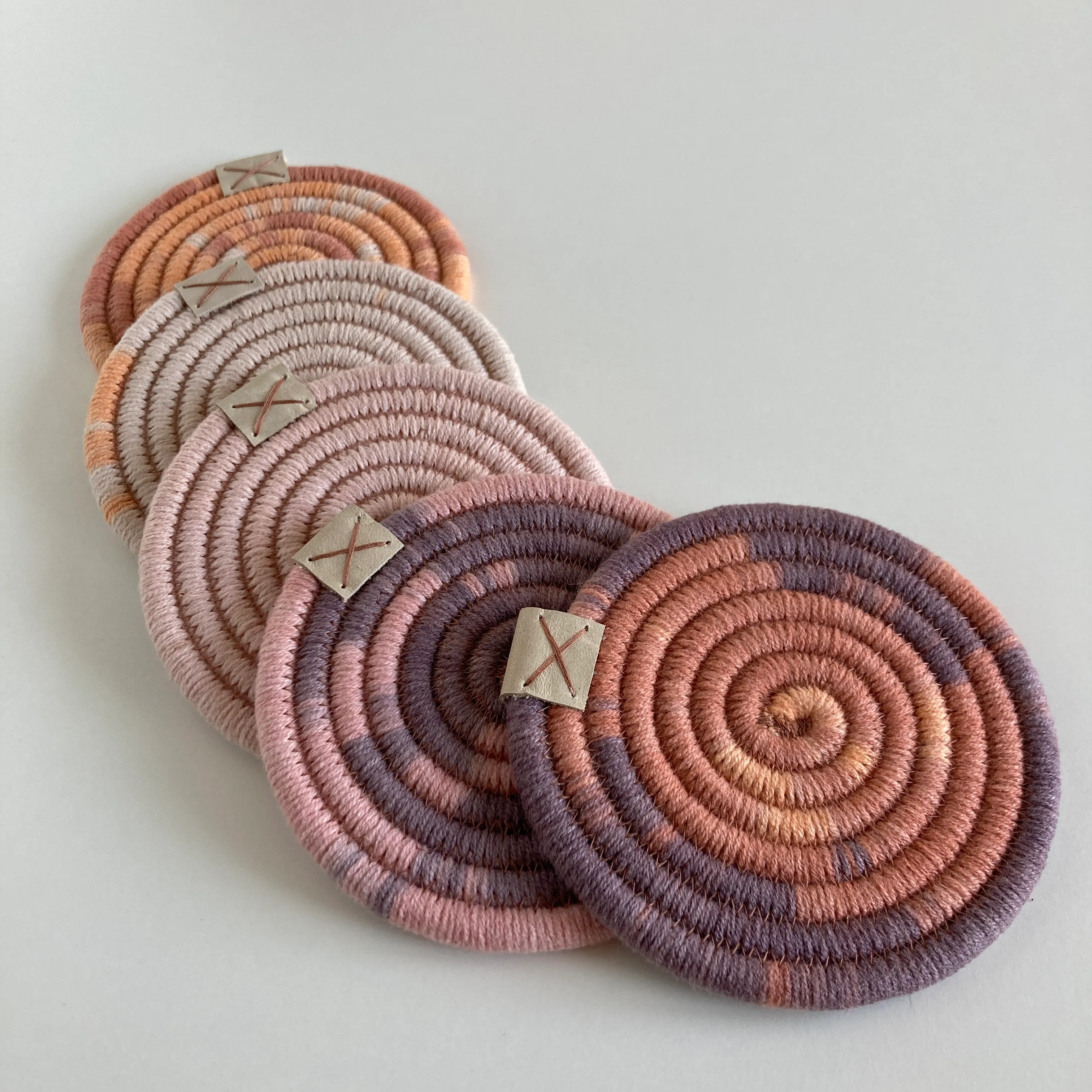 Colorful coaster Rope coaster Set of 5 coasters $35.00 | Buy online ...