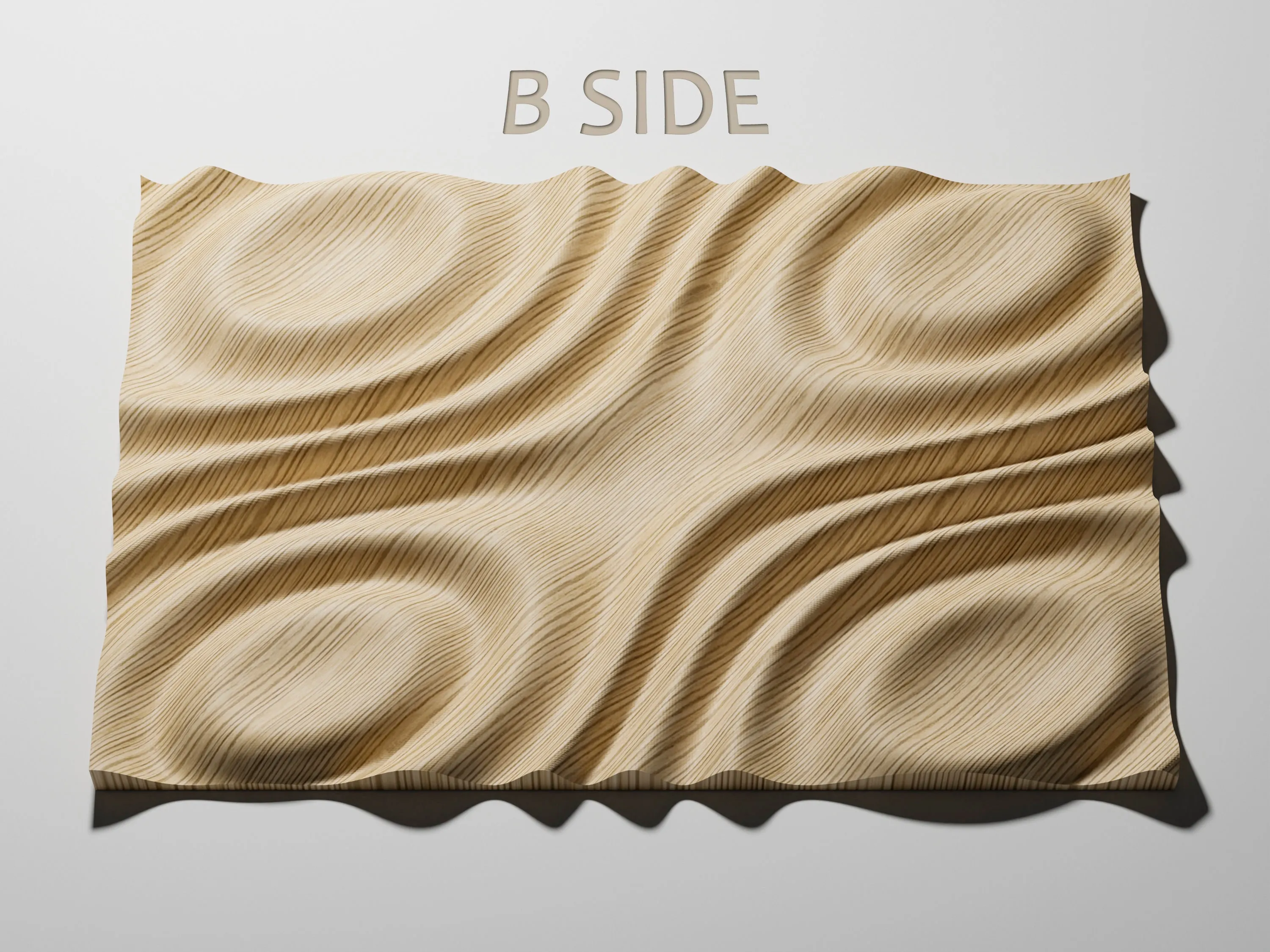 3d STL panel, cnc files for wood carving or 3D print, wavy pattern bas ...