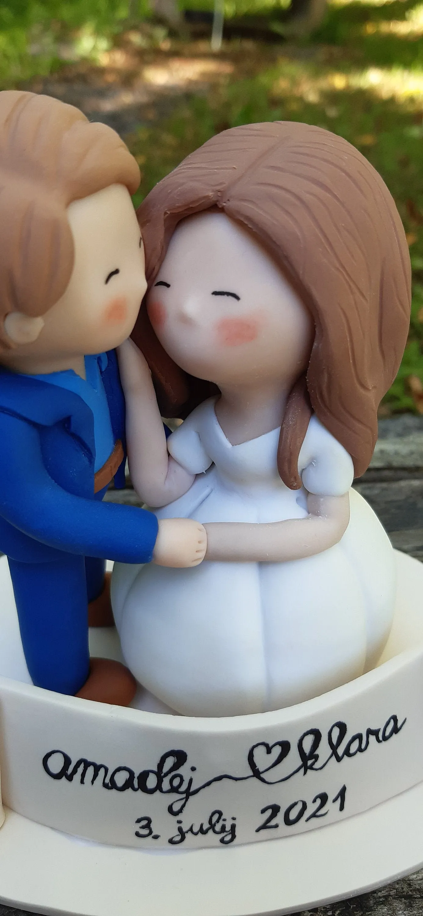 Custom Wedding Cake Topper Figurine, Wedding Cake Topper Bride Groom ...