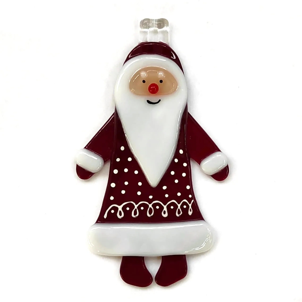Santa Claus glass trees decoration - window art glass Santa Claus ...
