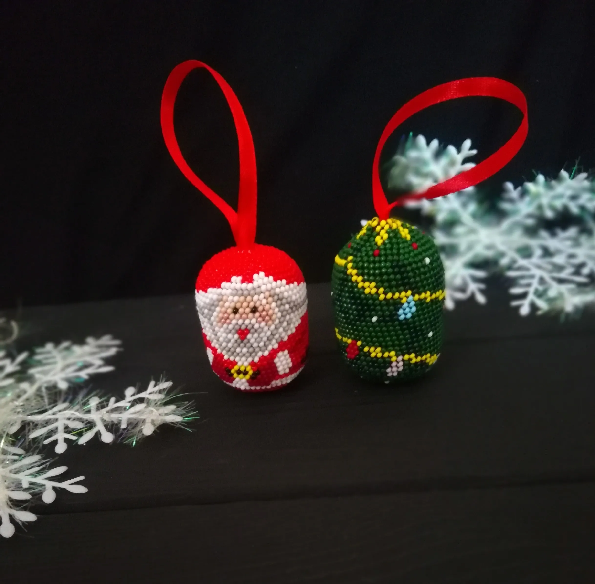 Christmas Balls Set 2 balls , Santa figurine , Santa Claus with ...