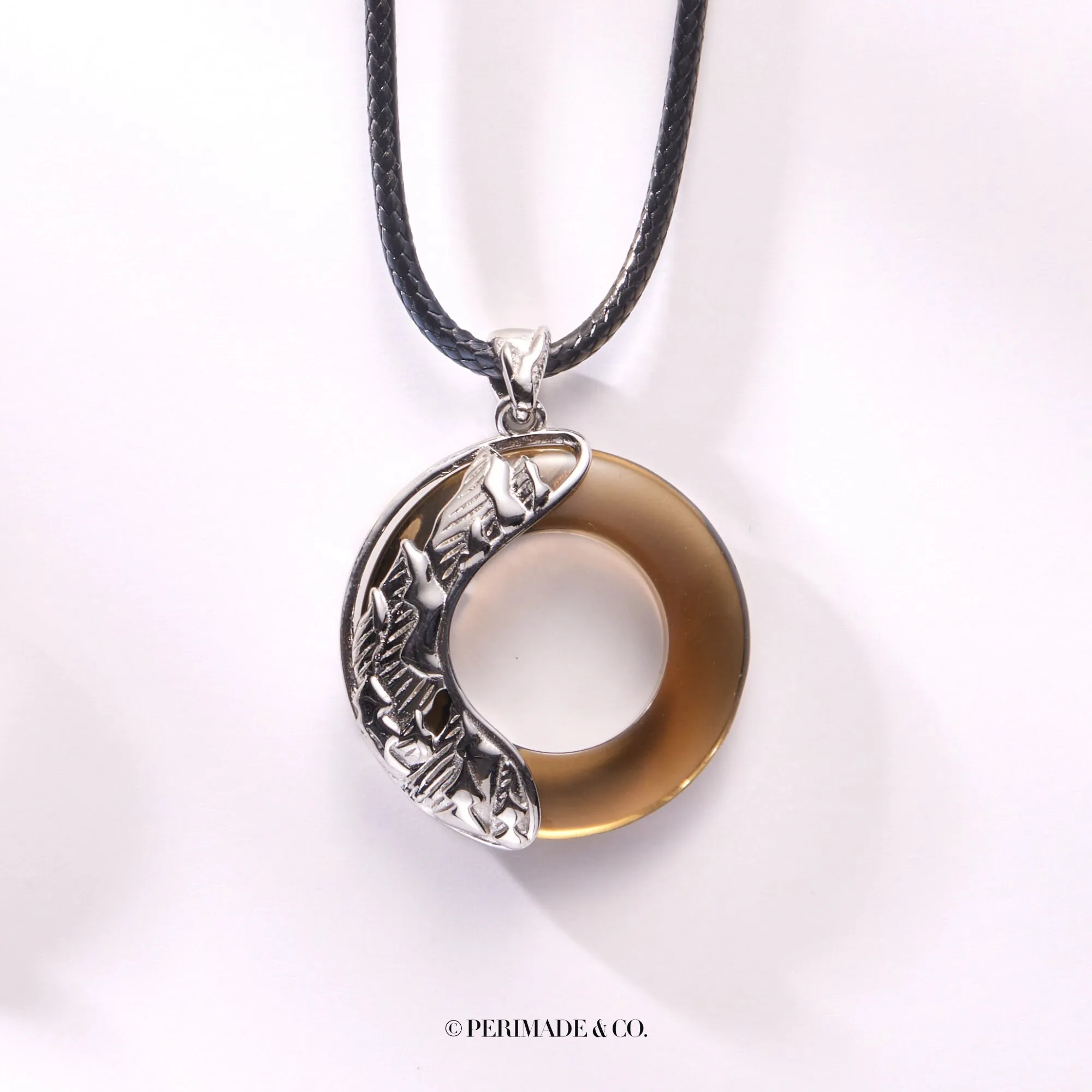 PERIMADE Mountain Ocean Couple Necklace • Matching Obsidian Opal ...
