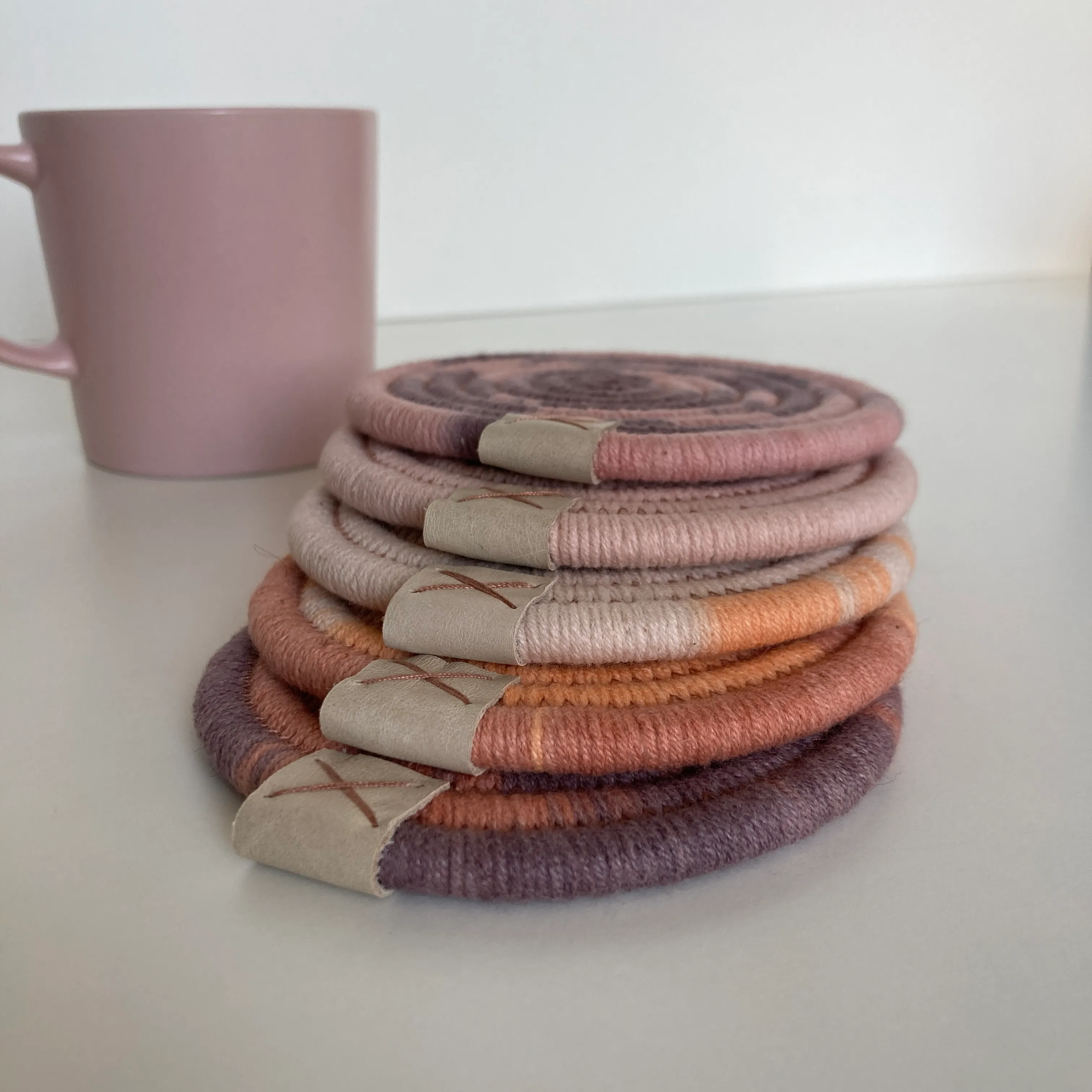 Colorful coaster Rope coaster Set of 5 coasters $35.00 | Buy online ...