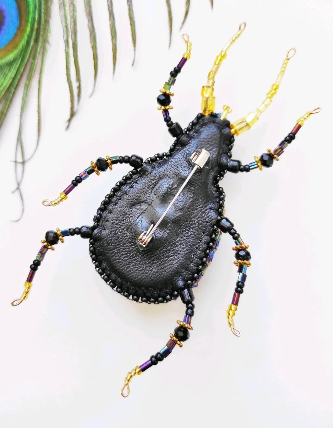 Beaded insect brooch, insect pin, mooth brooch, butterfly brooch, bug ...