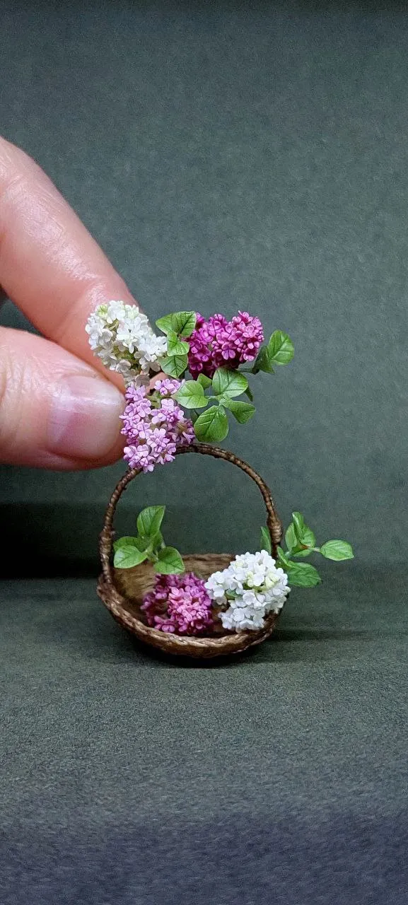 Miniature Lilac, Lilac Dollhouse, Miniature Flowers 1:12, Dollhouse ...
