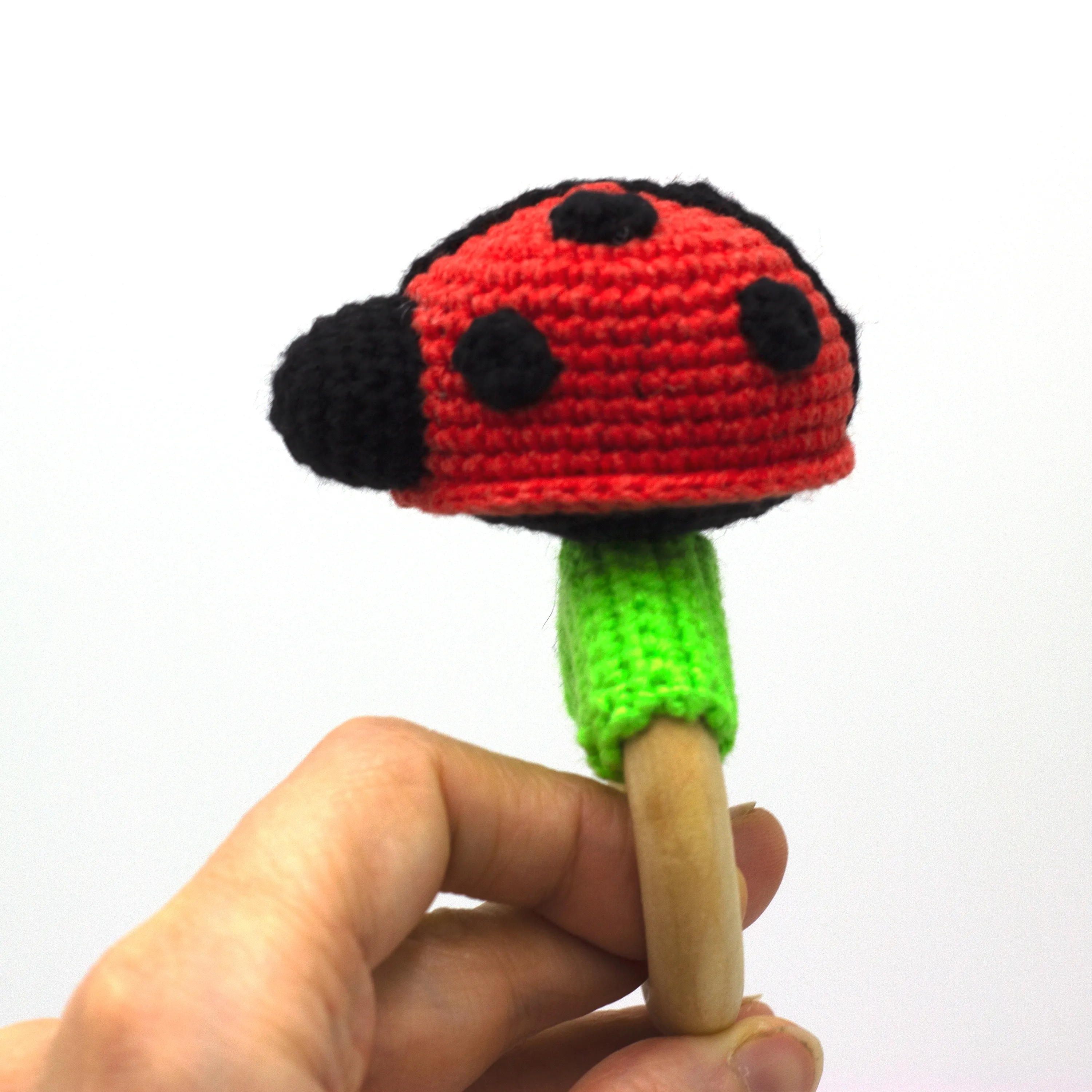 Crochet ladybug teether pattern PDF insect toys organic baby toys ...