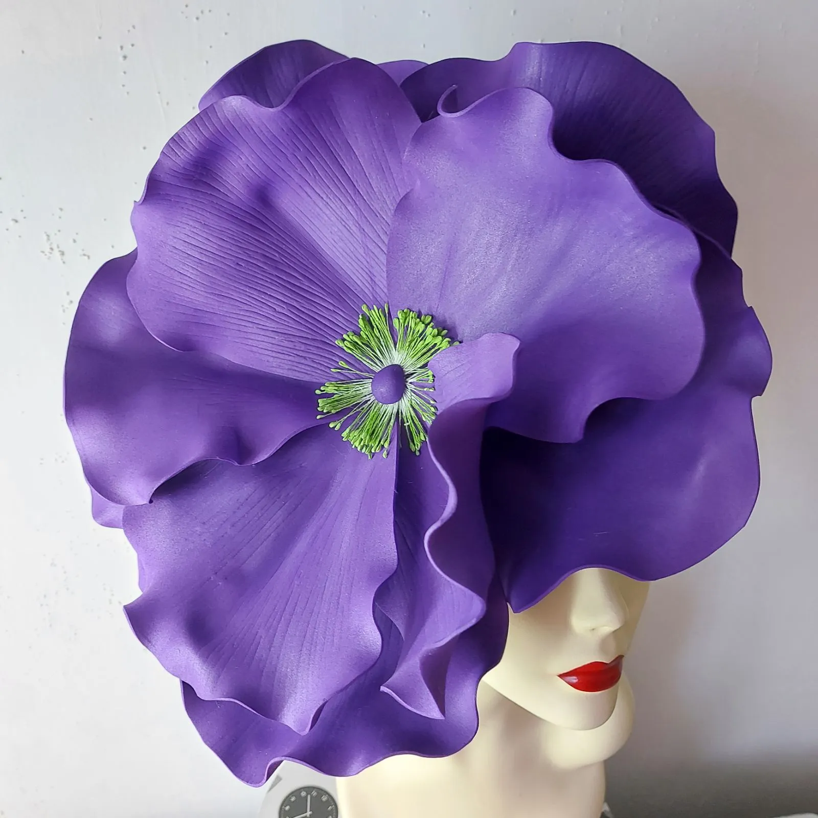 Giant purple fascinator Kentucky Derby Hat Wedding Headdress, Bridal ...