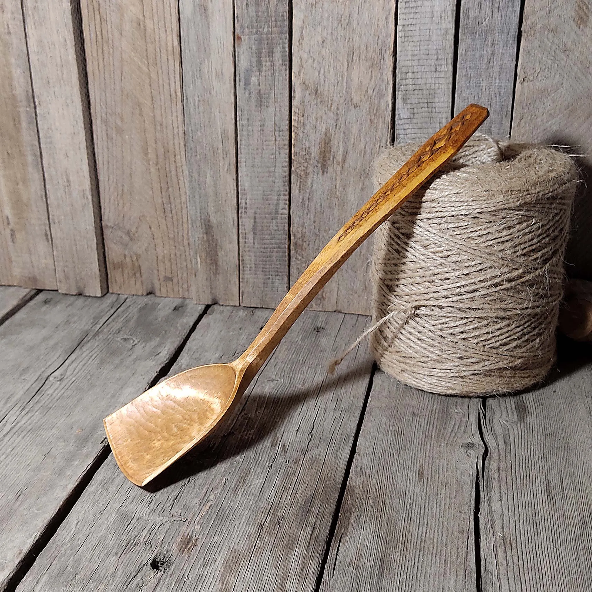 Wooden wok tool Handmade cooking spoon Handcarved birch spoon Wooden ...