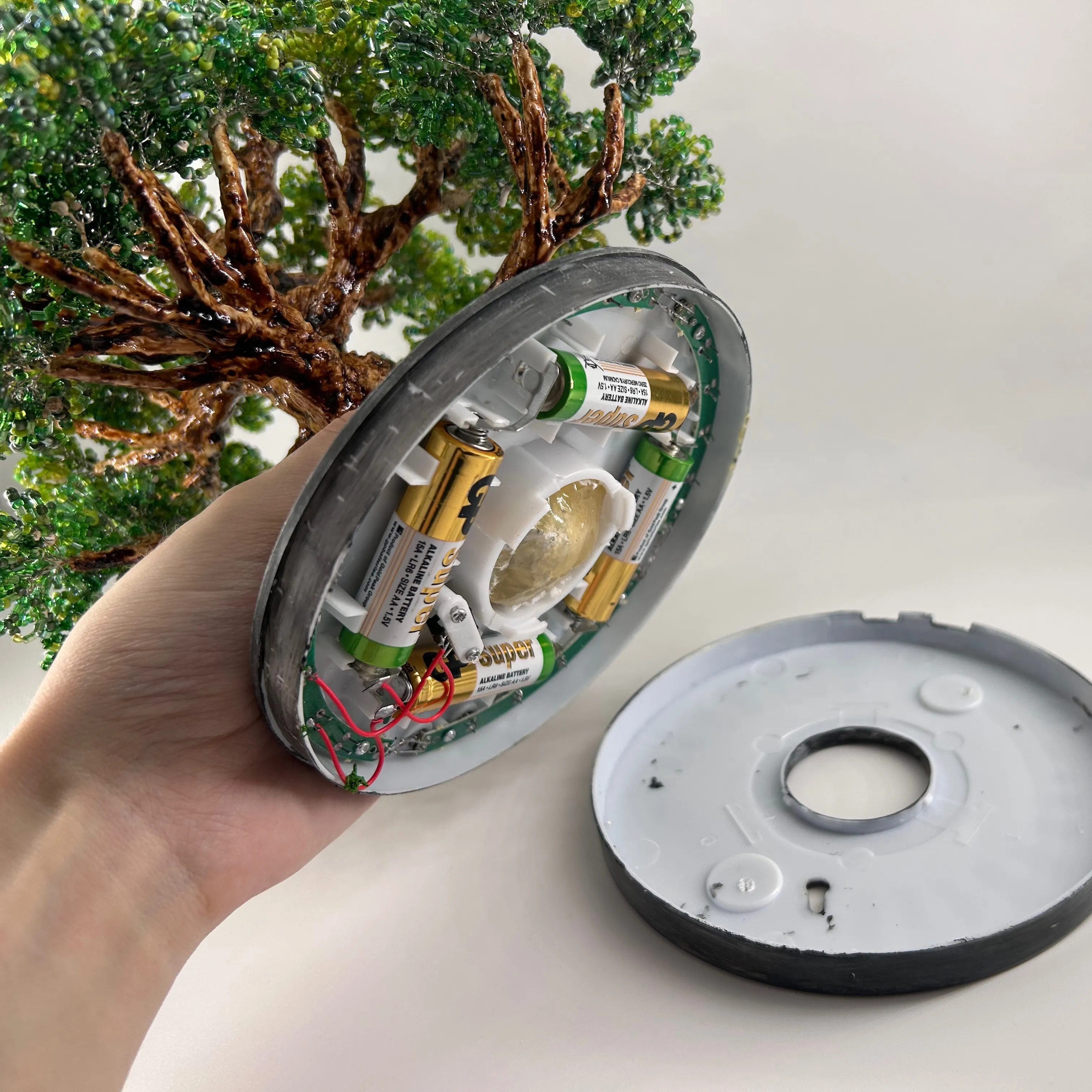 Beaded lamp tree with replaceable batteries $299.00 | Buy online with ...