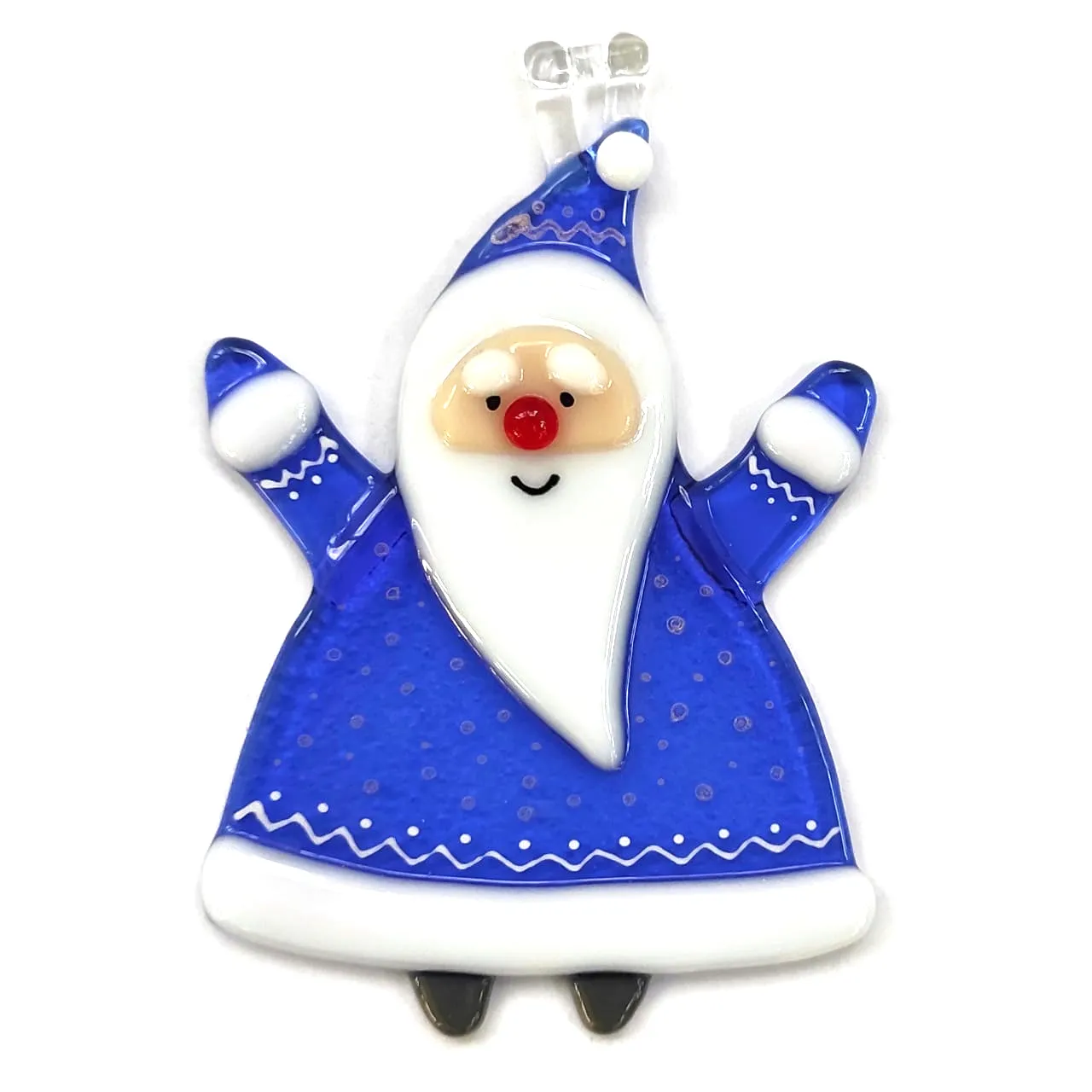 Santa Claus glass trees decoration - window art glass Santa Claus ...