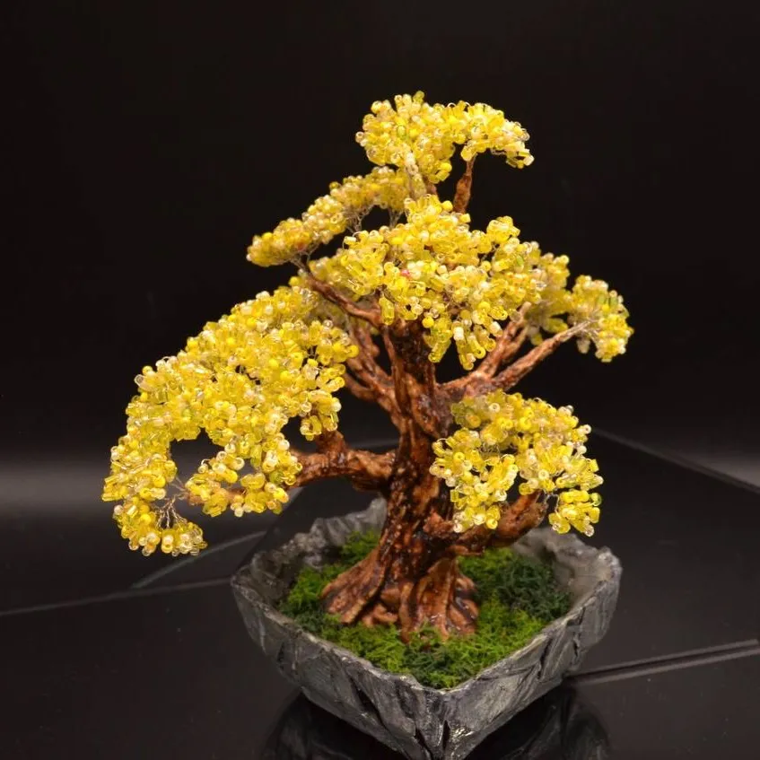 Miniature tree of life handmade yellow $70.00 | Buy online with delivery
