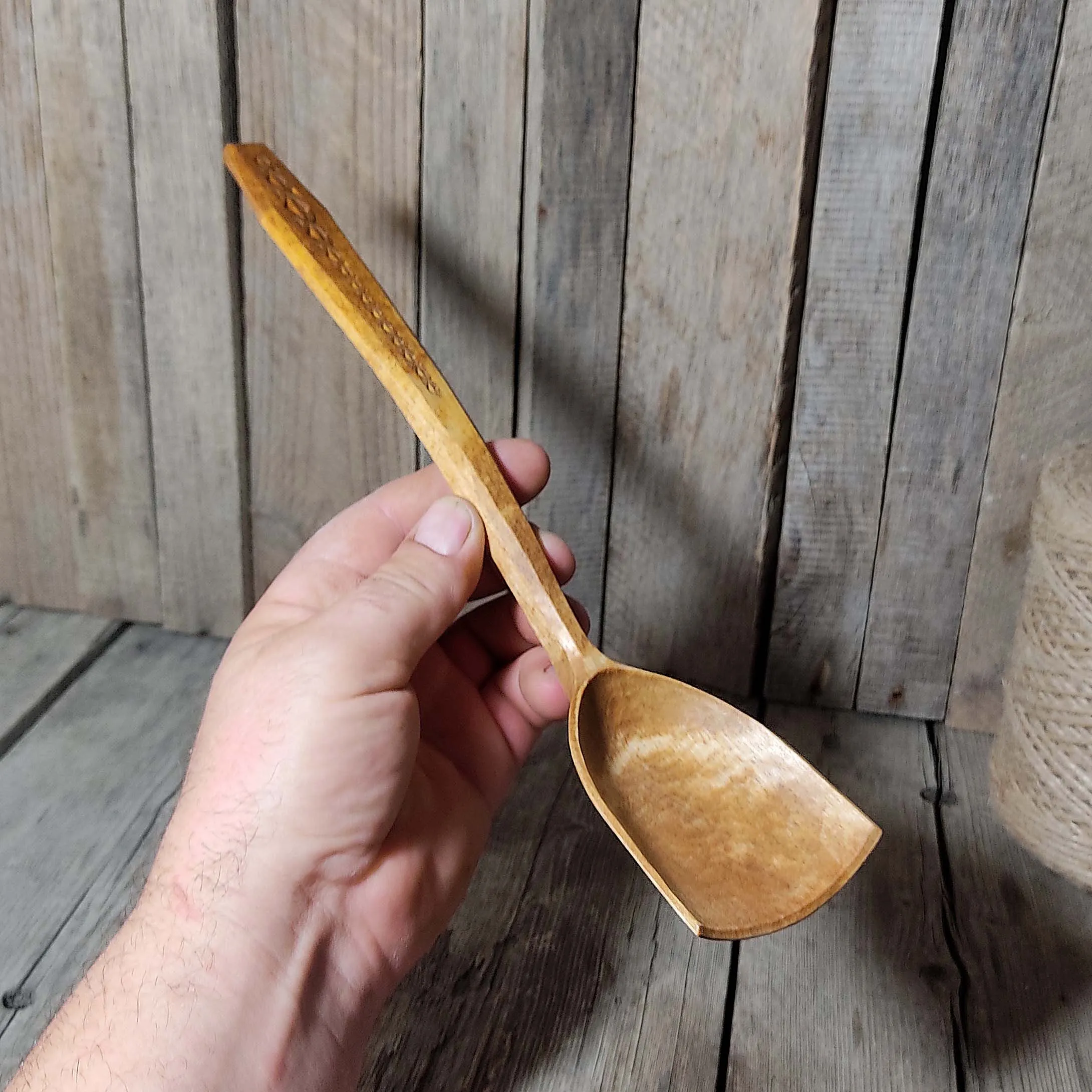 Wooden wok tool Handmade cooking spoon Handcarved birch spoon Wooden ...