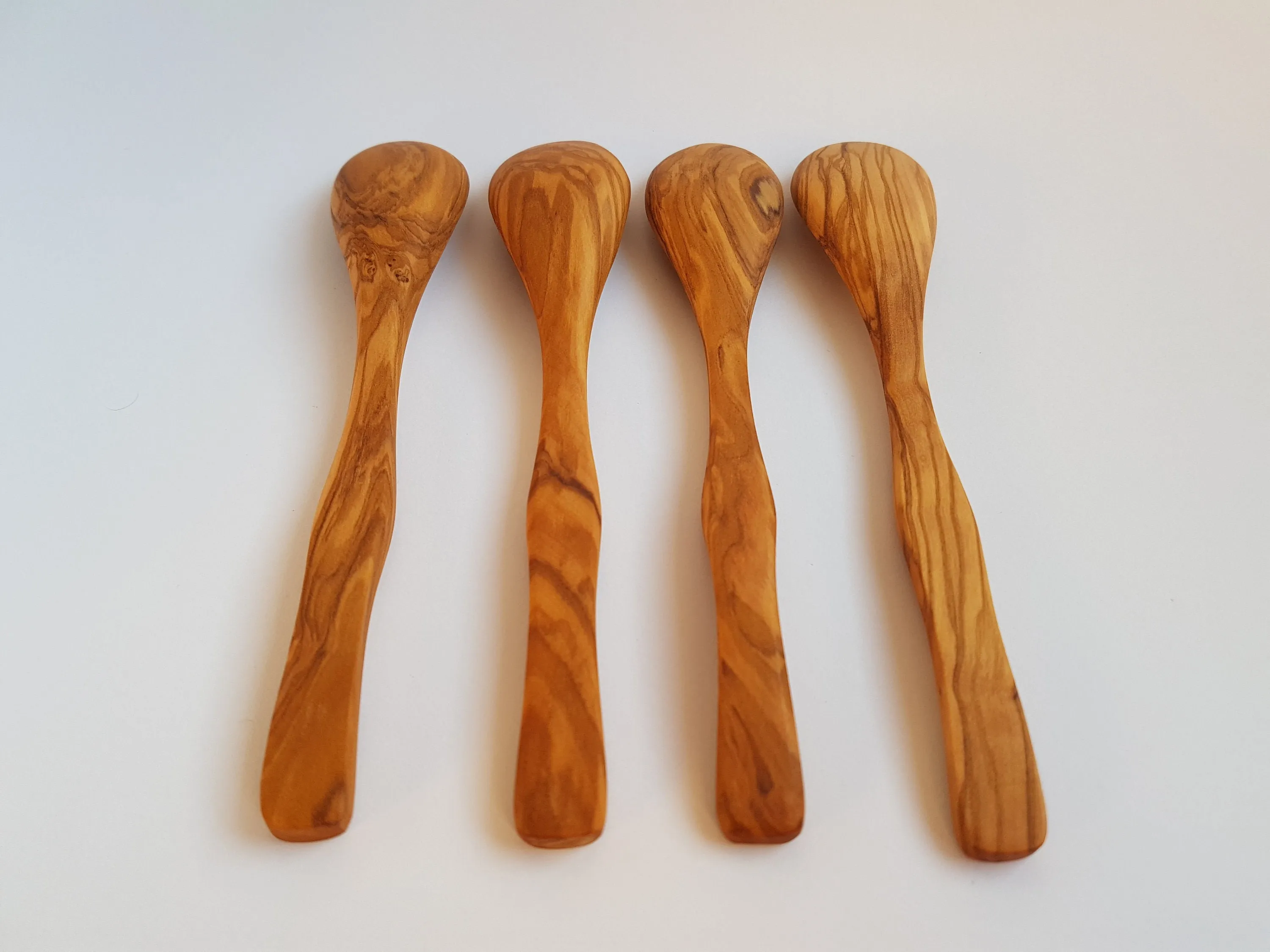 Olive Wood Spoons - Set of 4 - Great Wooden Spoons - Handcrafted by ...