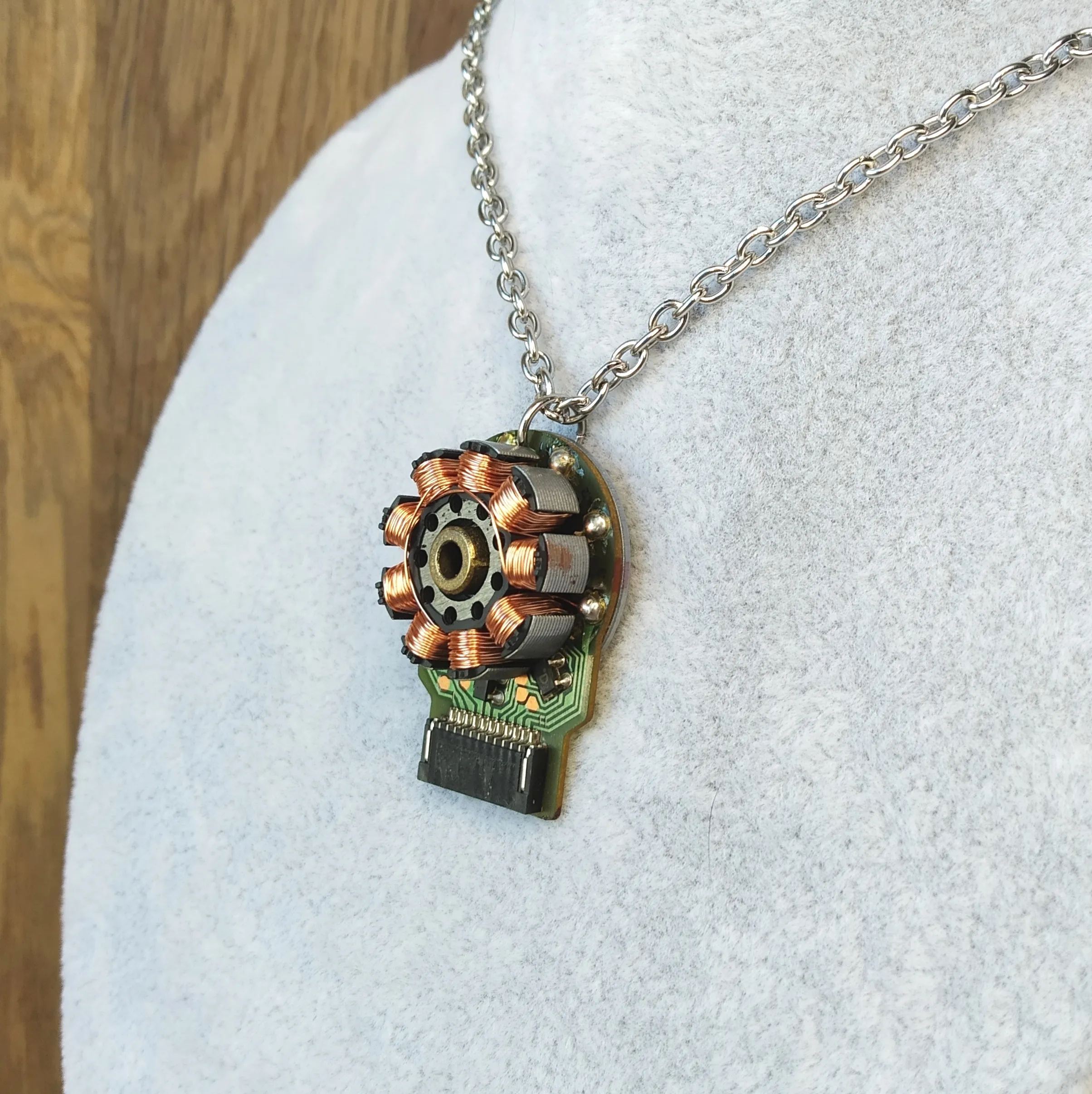 Cyberpunk necklace Recycled electronics necklace Tech geek necklace ...
