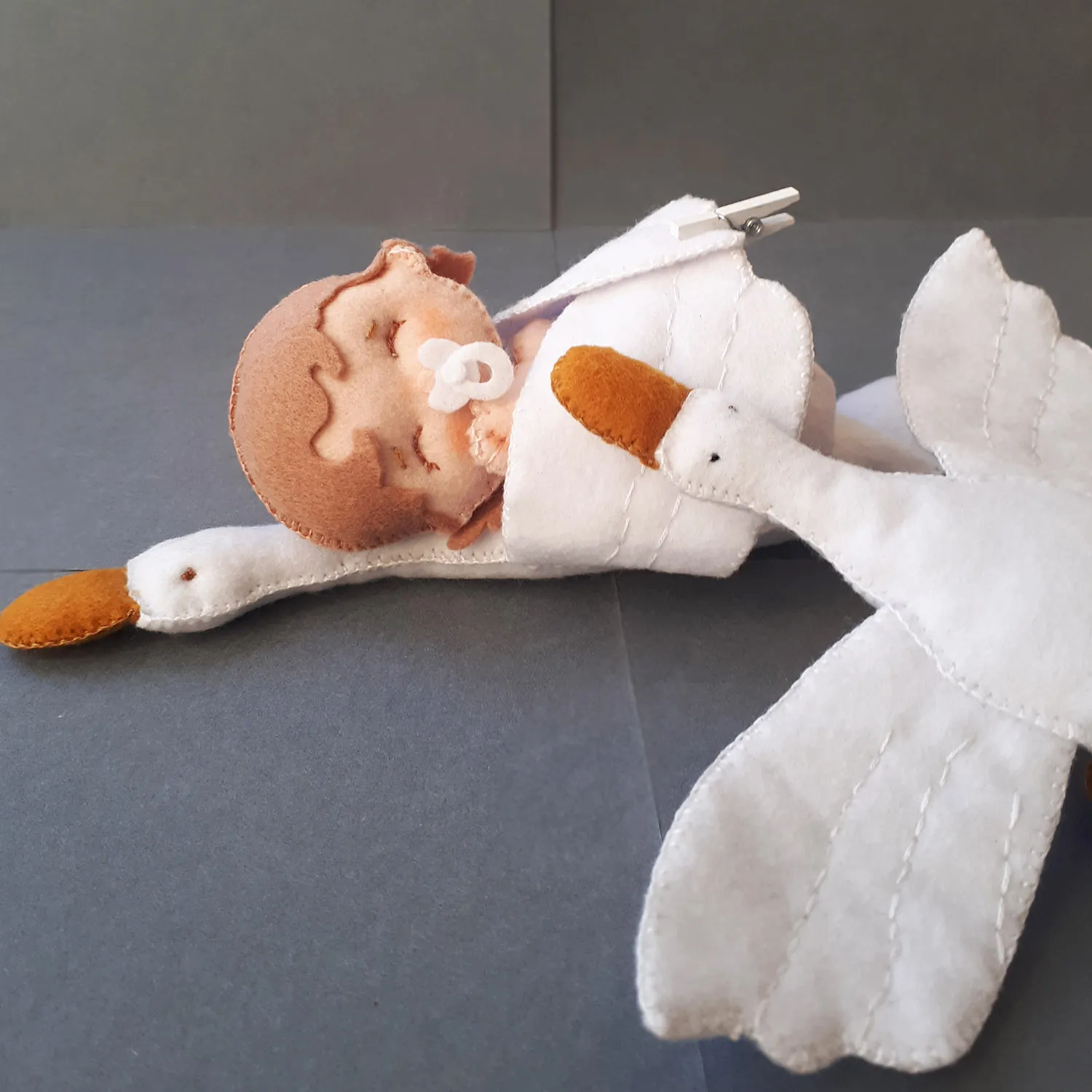 Baby doll and goose hugging sleep pillow for a fairytale nursery sewing ...