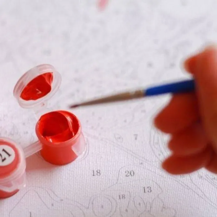 Canvas The Lion King Cartoon Coloring by Number Set with Hoop , the art ...