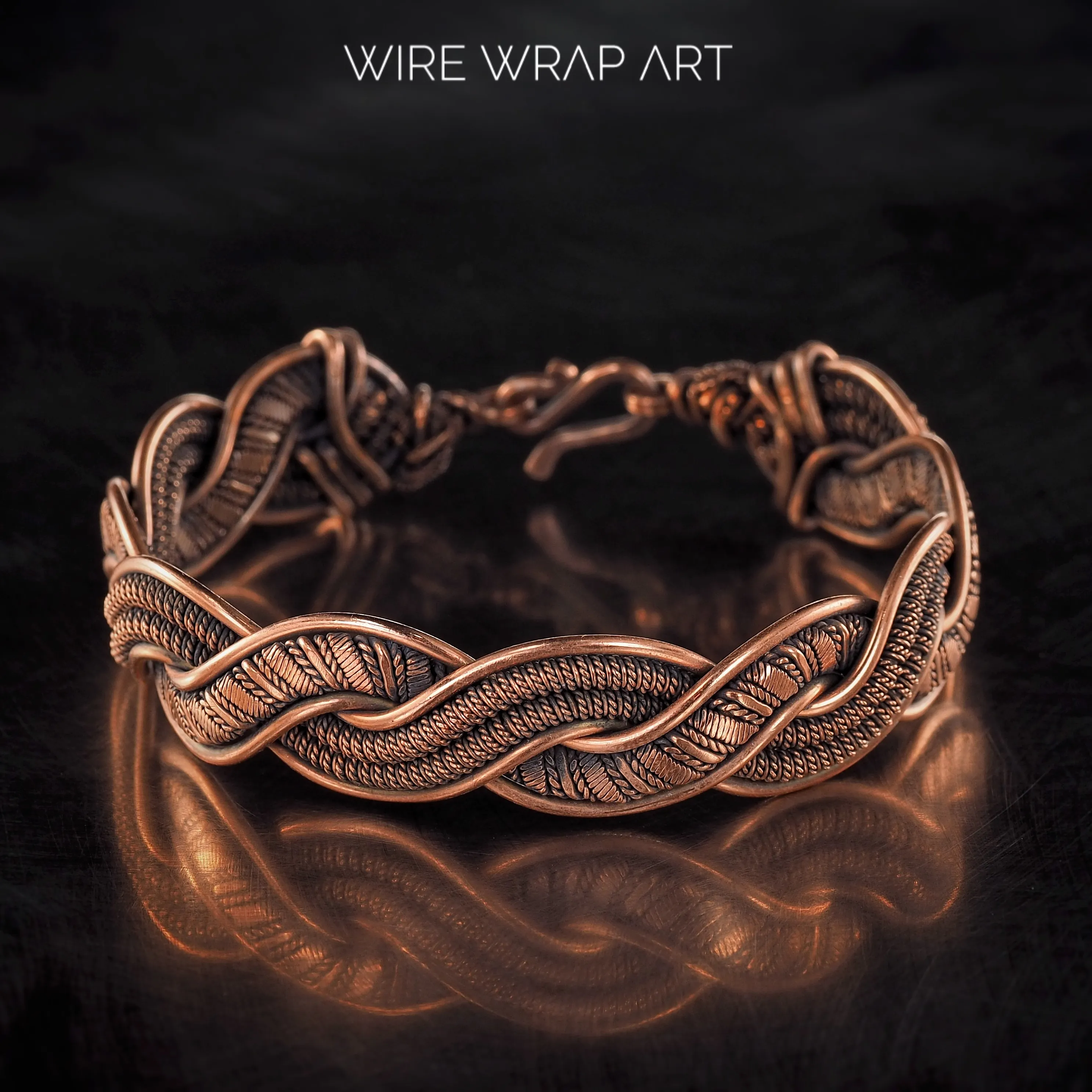 Unique copper wire wrapped bracelet for him or her Unisex statement ...