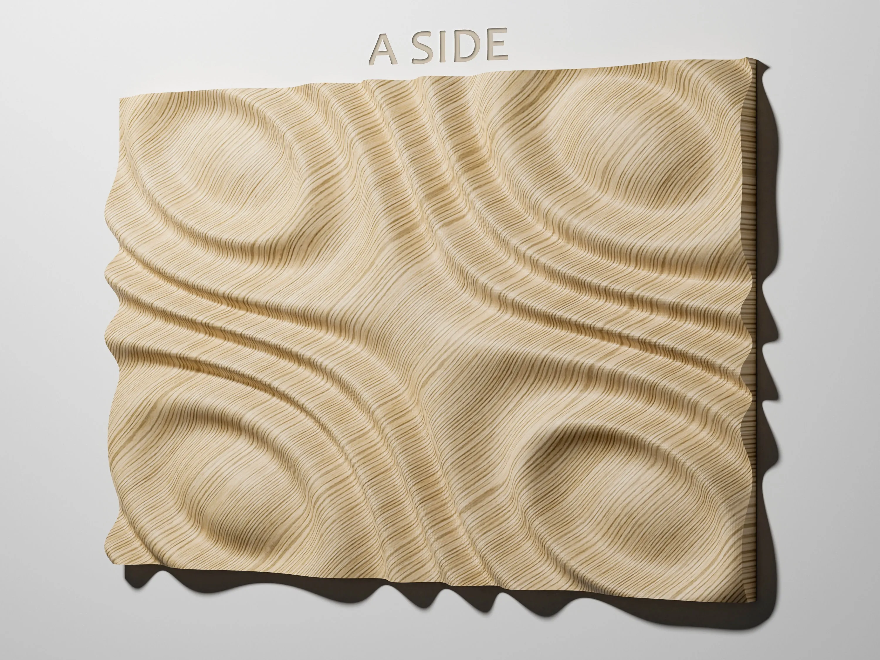 3d STL panel, cnc files for wood carving or 3D print, wavy pattern bas ...