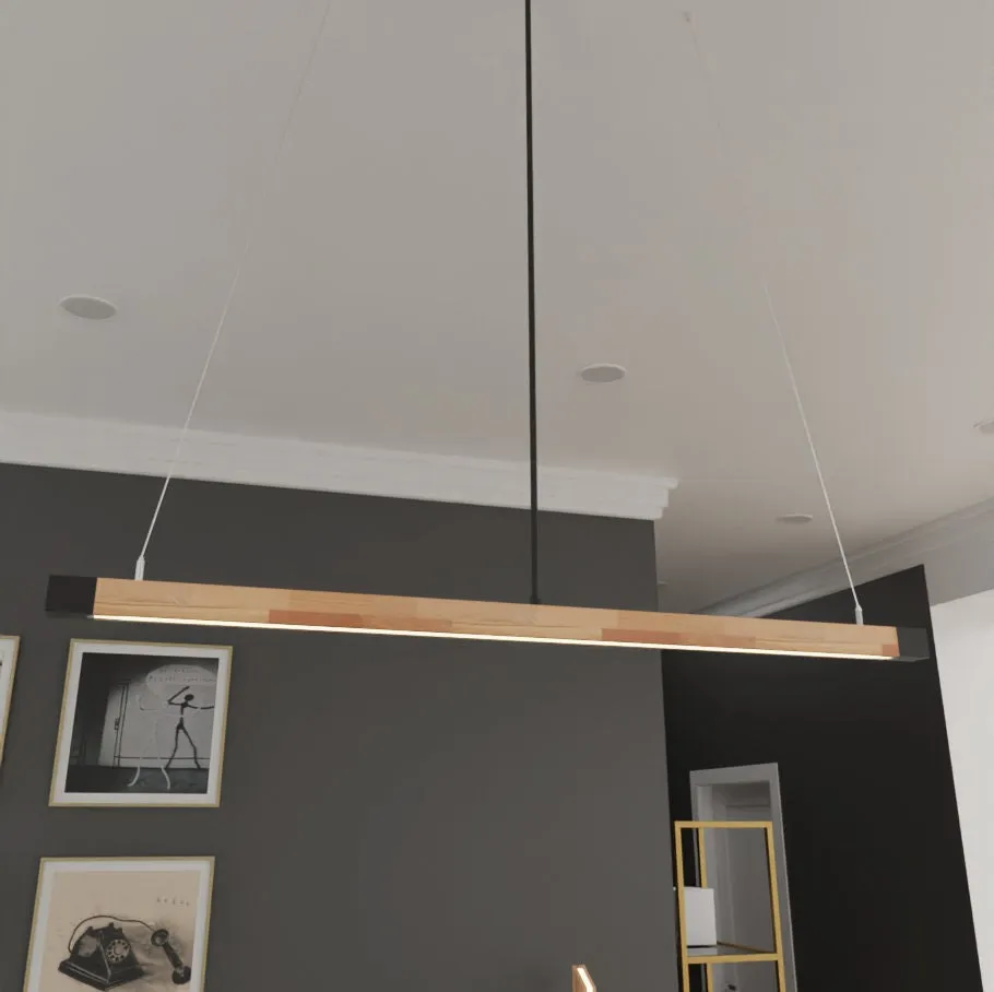 Wooden LED pendant light, wood chandelier $225.00 | Buy online with ...