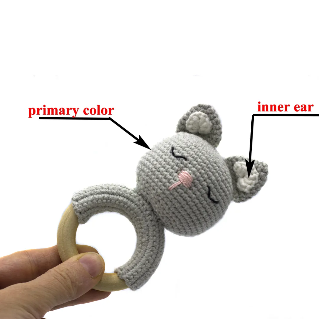 Personalized baby rattle for newborn, nursery first toy, rattle ring ...