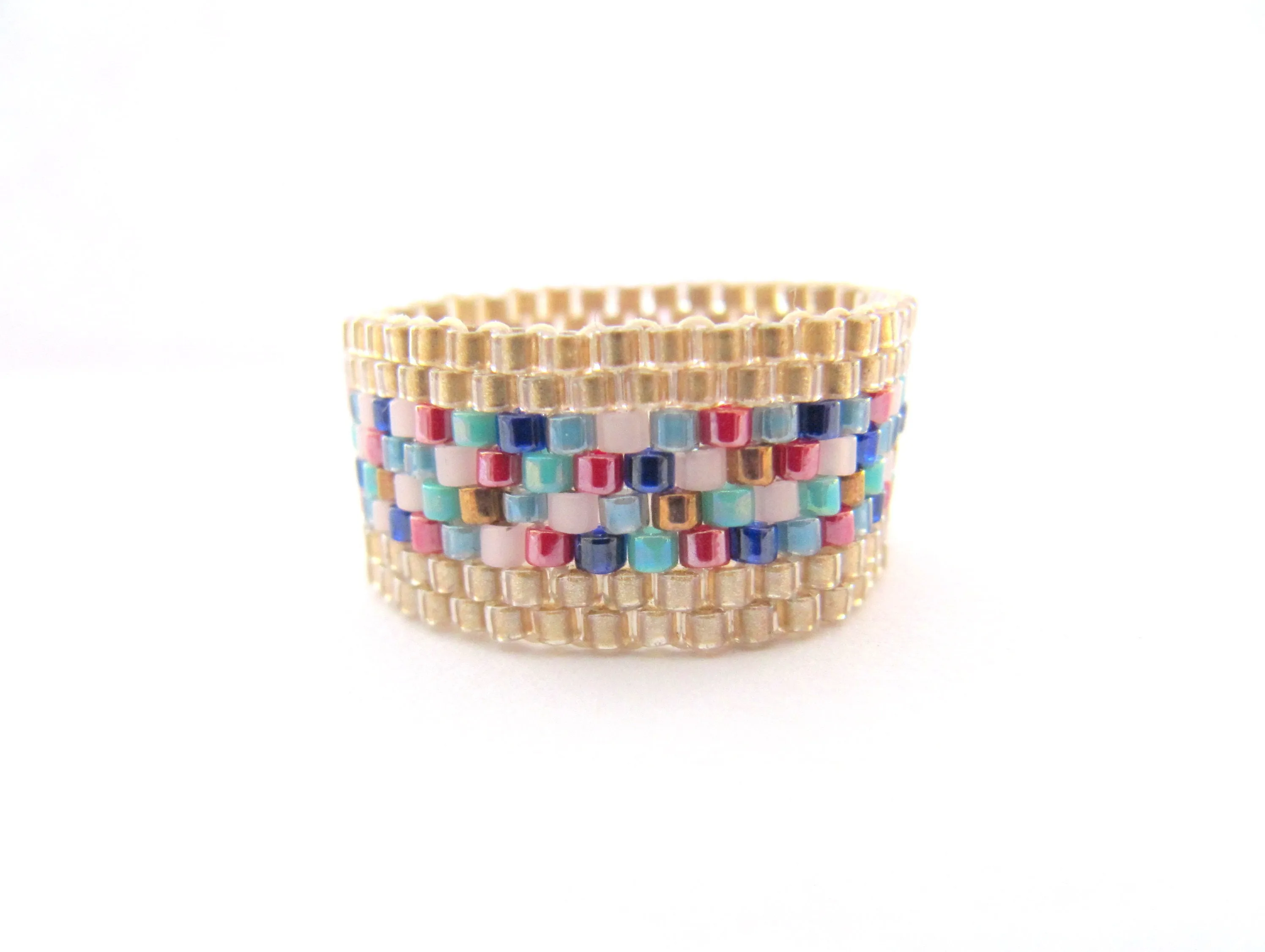 Miyuki ring, Peyote ring, Antialergic ring Miyuki gift for woman ...