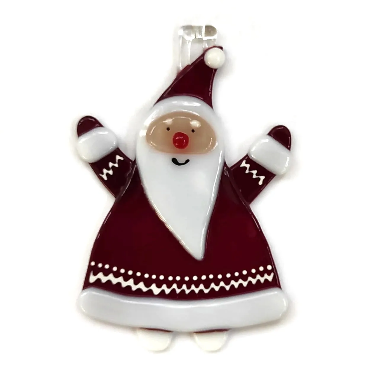 Santa Claus glass trees decoration - window art glass Santa Claus ...