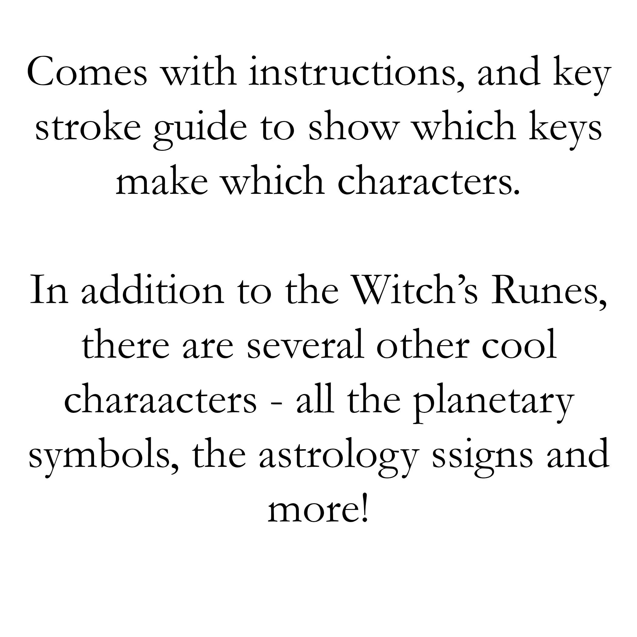 Type Witches Runes on your Computer! Easy Install Witch's Runes Font ...