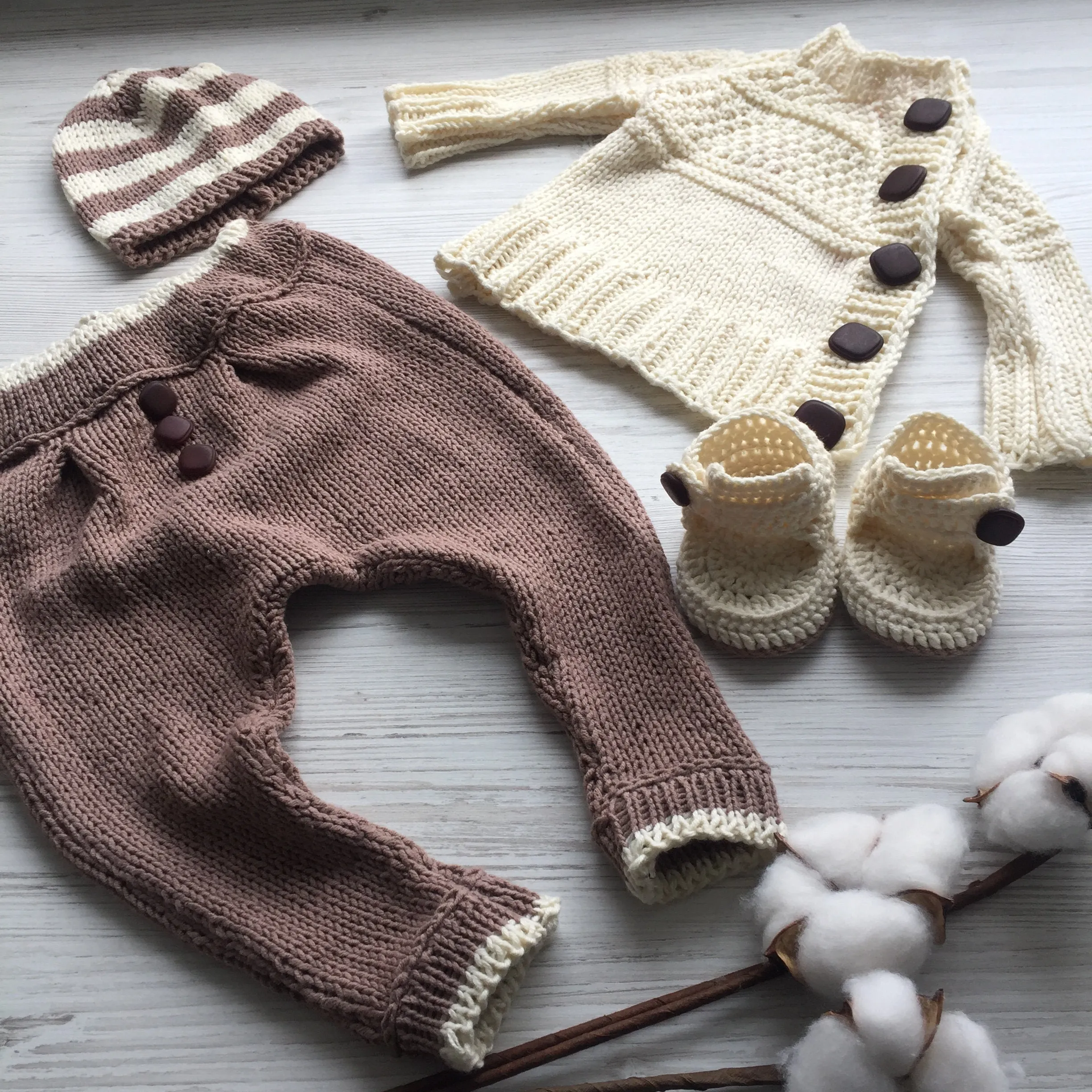Knitting outfit for baby boy. Take home outfit for baby boy. Newborn ...