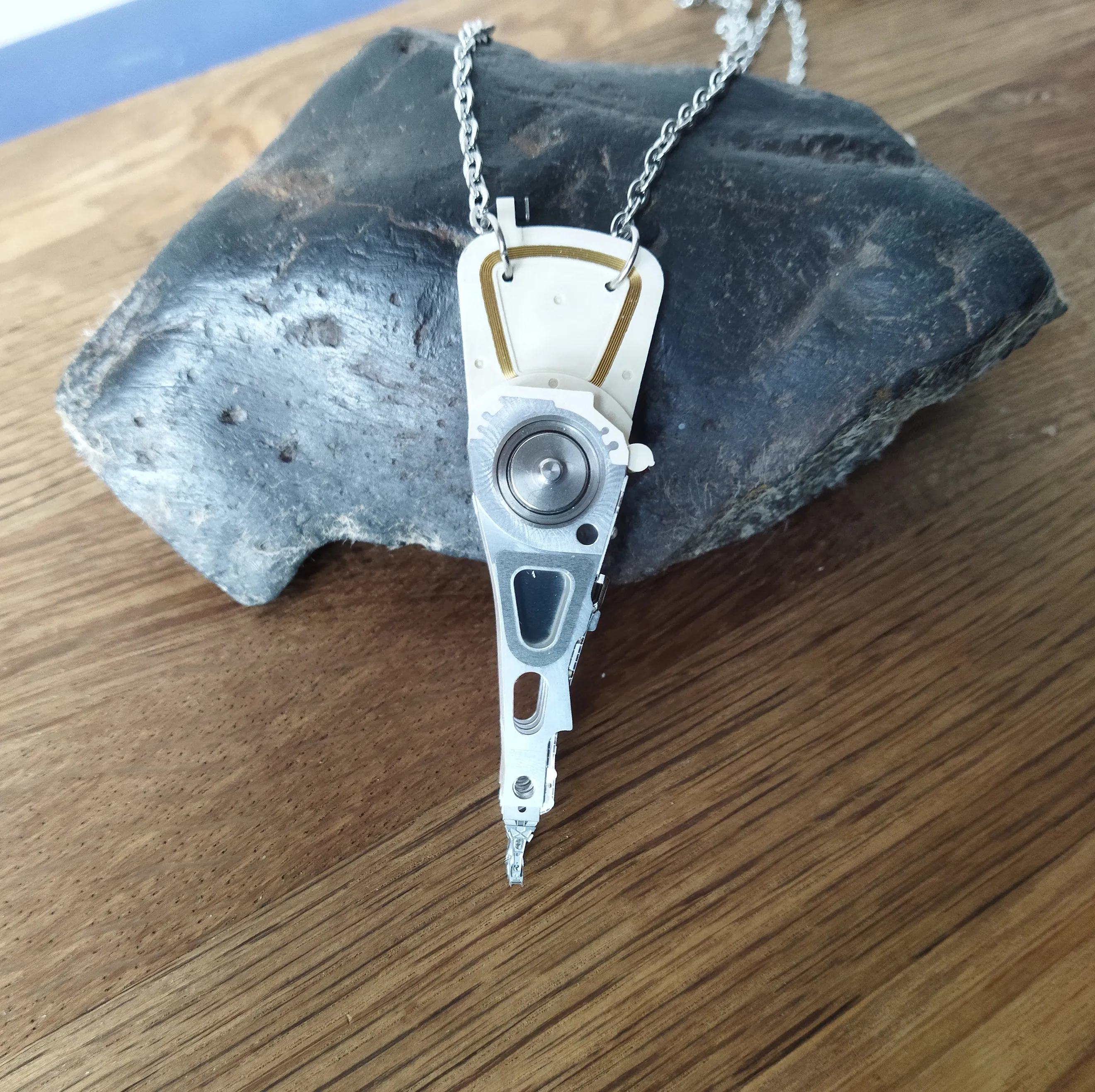 Cyberpunk necklace for him Actuator necklace recycled Cybercore pendant ...