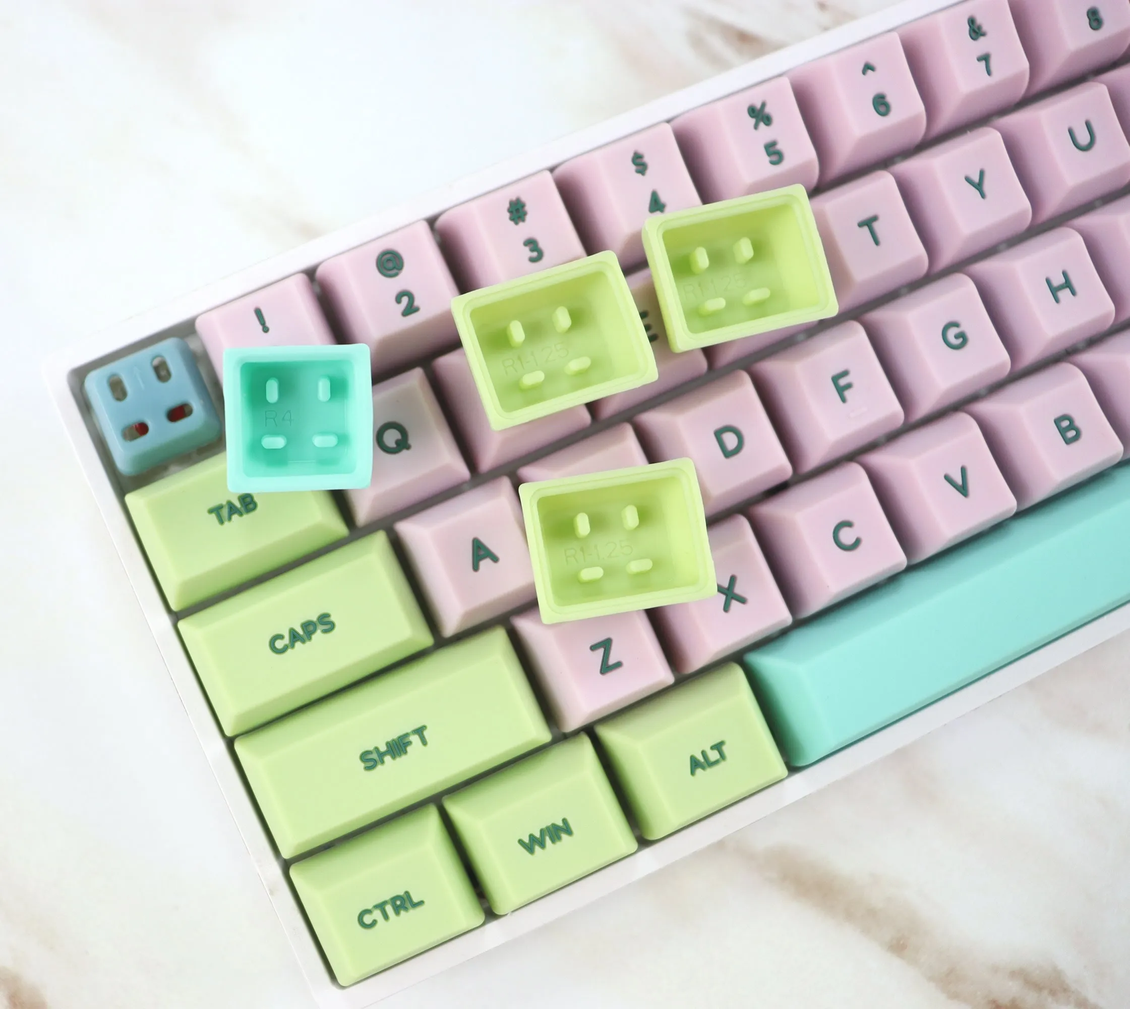 Silicone keycaps soft keycap jelly keycaps rainbow keycaps pink keycaps ...