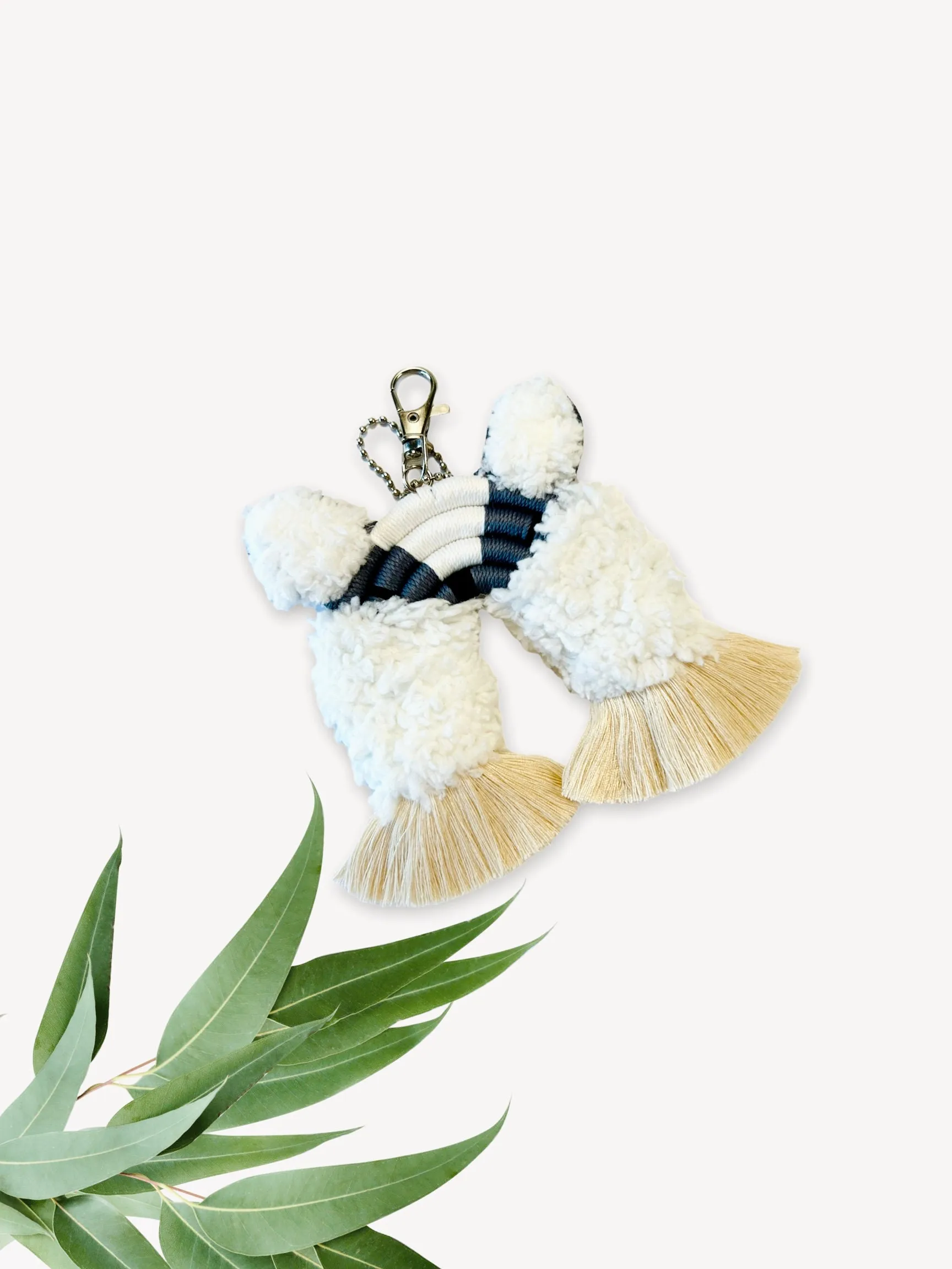 Animal Macrame Purse Charm Keychain | Boho Chic Gift | Sheep Macrame ...