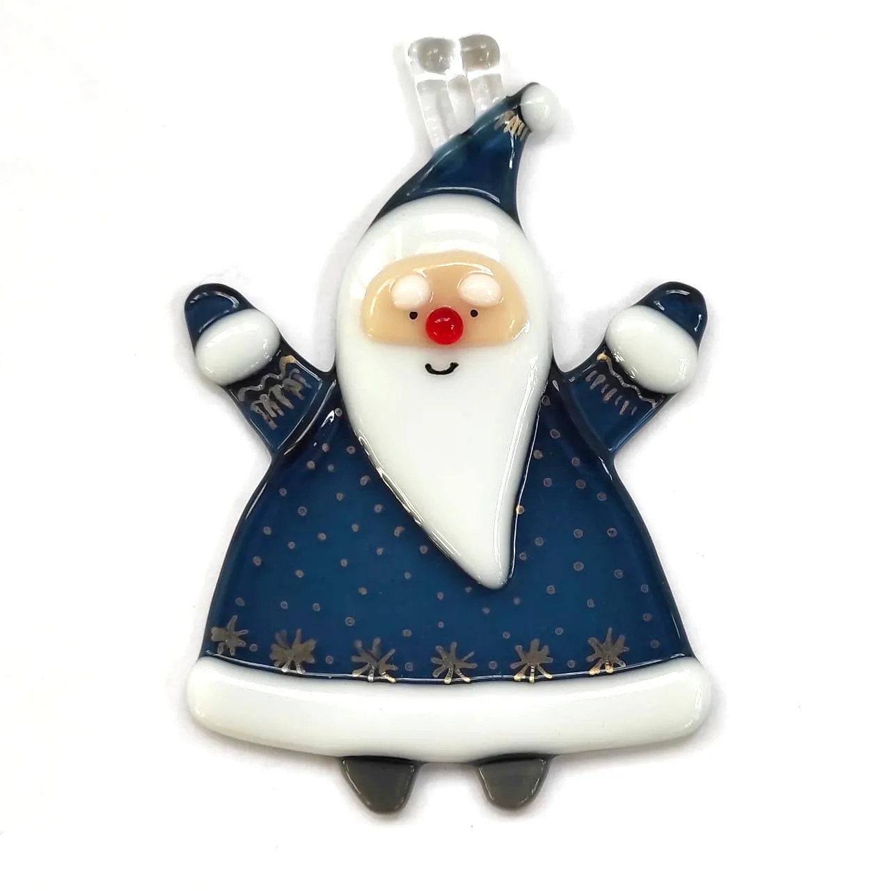 Santa Claus glass trees decoration - window art glass Santa Claus ...