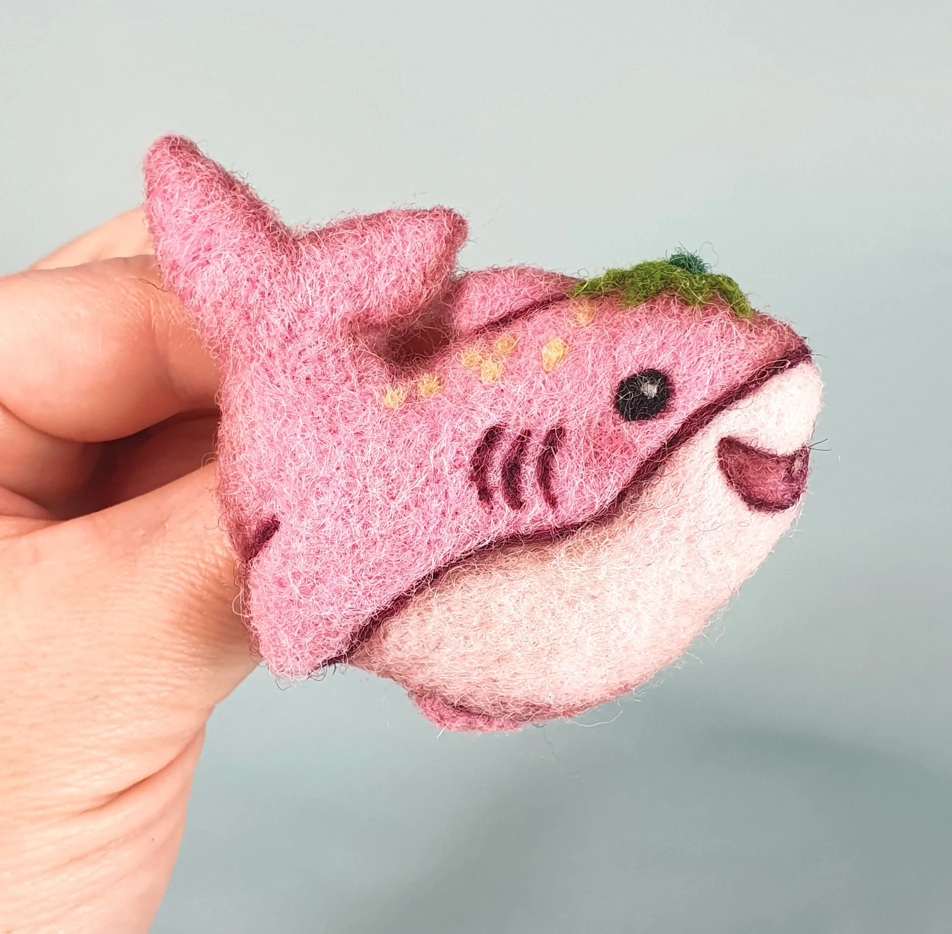 Strawberry kawaii shark, pink shark brooch, shark pin €15.00 | Buy ...