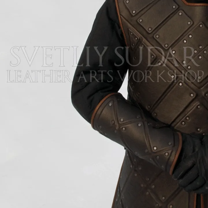 READY TO SHIP - Jon Snow leather bracers pair (replica) / Stark Armor ...