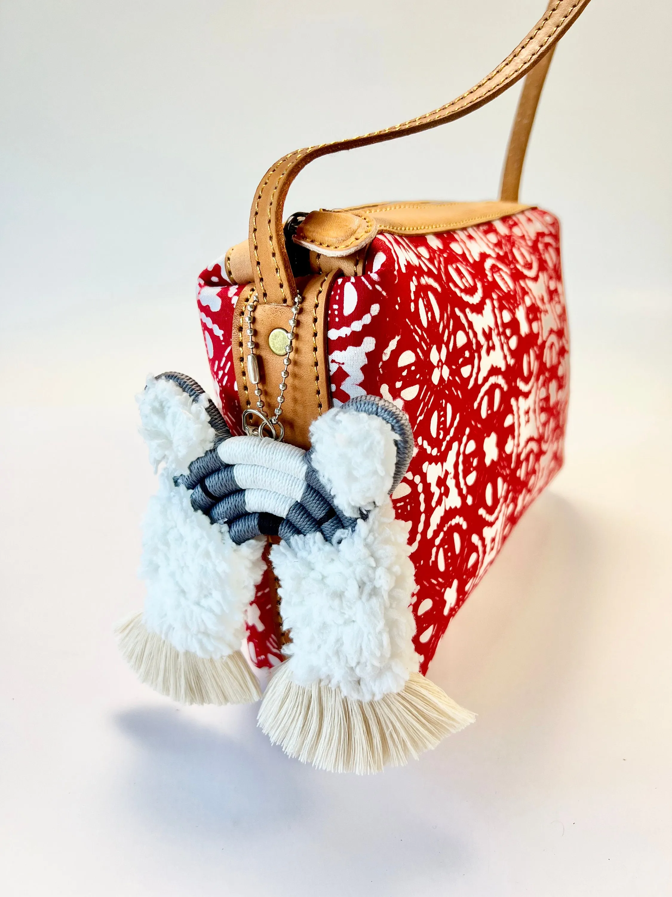 Animal Macrame Purse Charm Keychain | Boho Chic Gift | Sheep Macrame ...