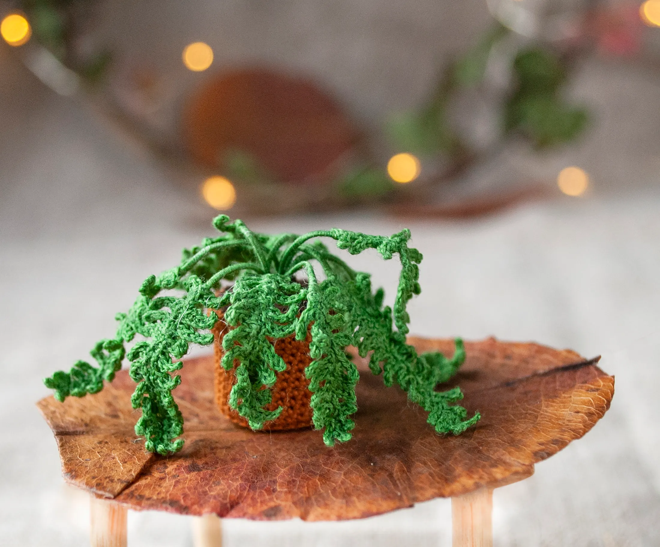 Miniature FERN in a pot, Evergreen plant for Fairy Garden, Artificial ...