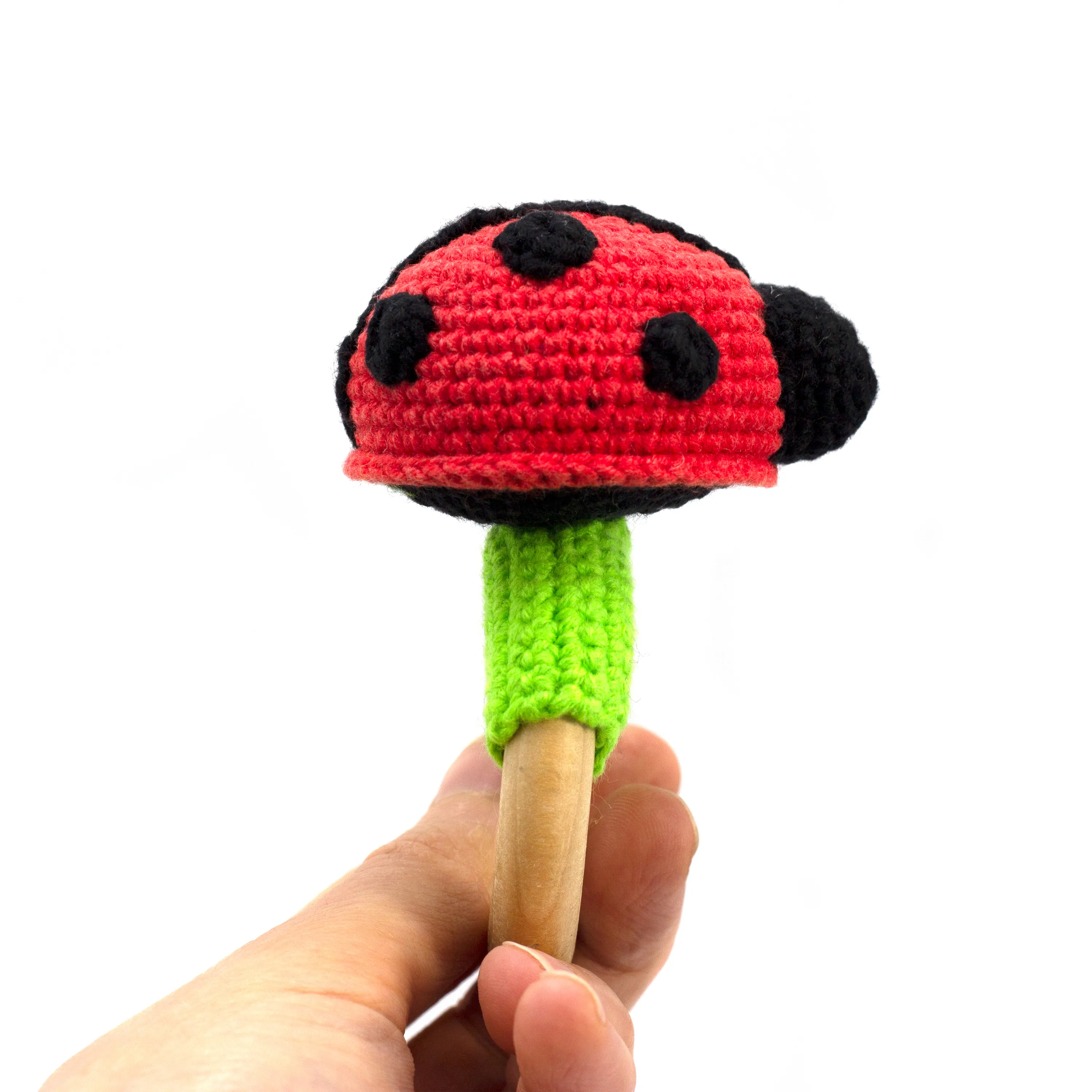 Crochet ladybug teether pattern PDF insect toys organic baby toys ...