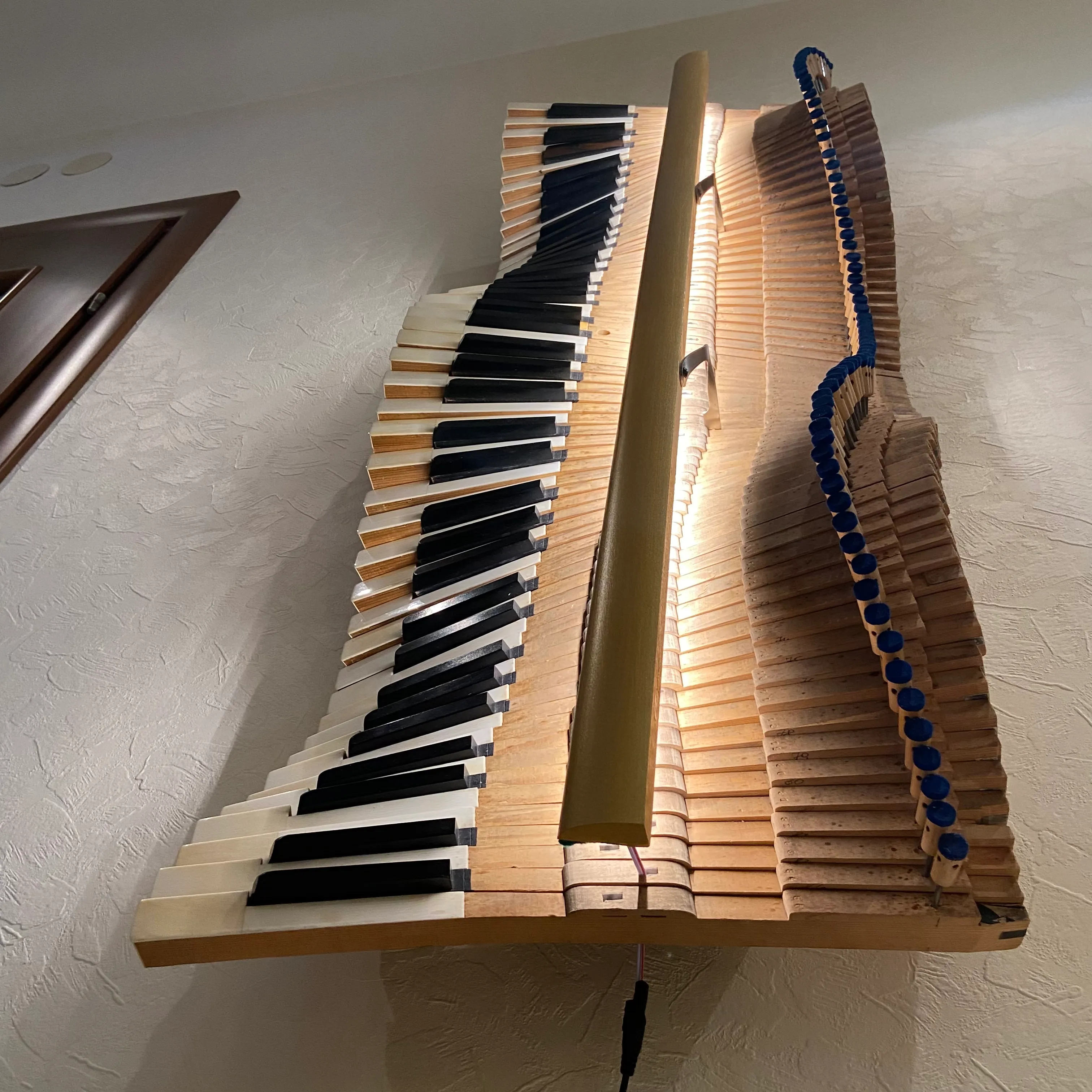 Ivory Piano Keys Wall Decor Musical Wave made from an antique 19th ...