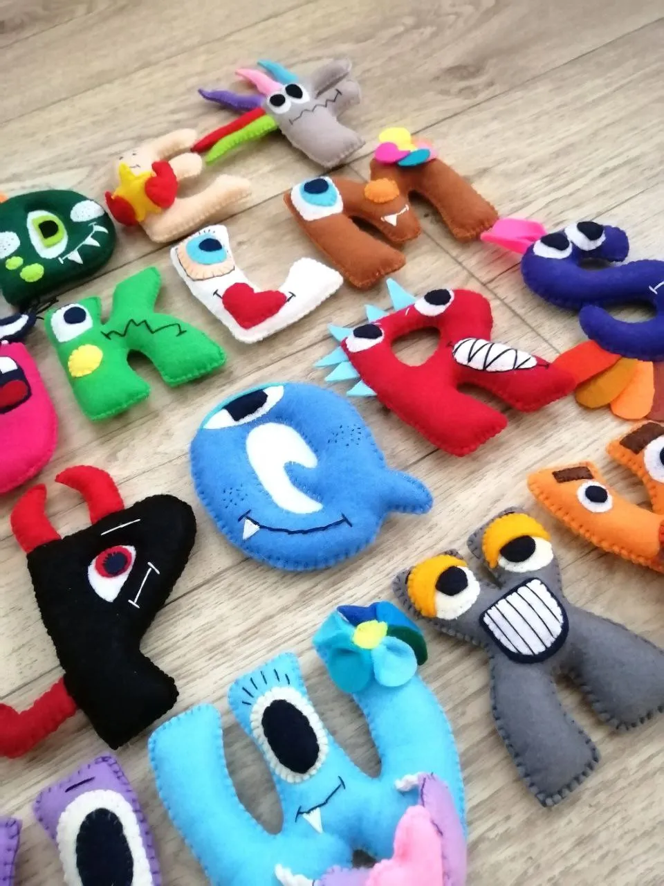 3D English Alphabet for kids A-Z Alphabets plush toy Felt alphabet ABC ...