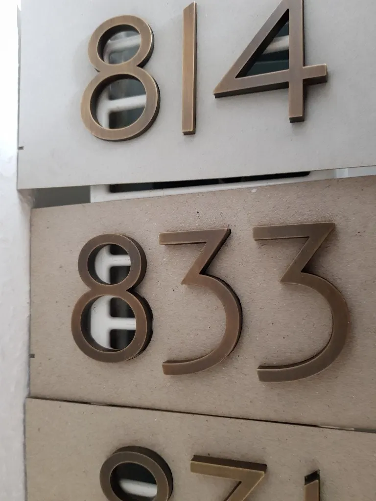 Custom Antique Aged Brass - Laser Cut Brushed Brass Letters/Numbers ...