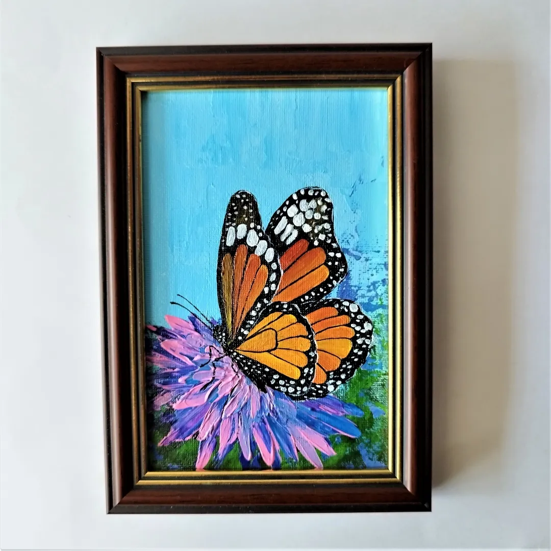 Butterflies Acrylic Paintings - Insect Wall Decor Set of 4 $159.00 ...