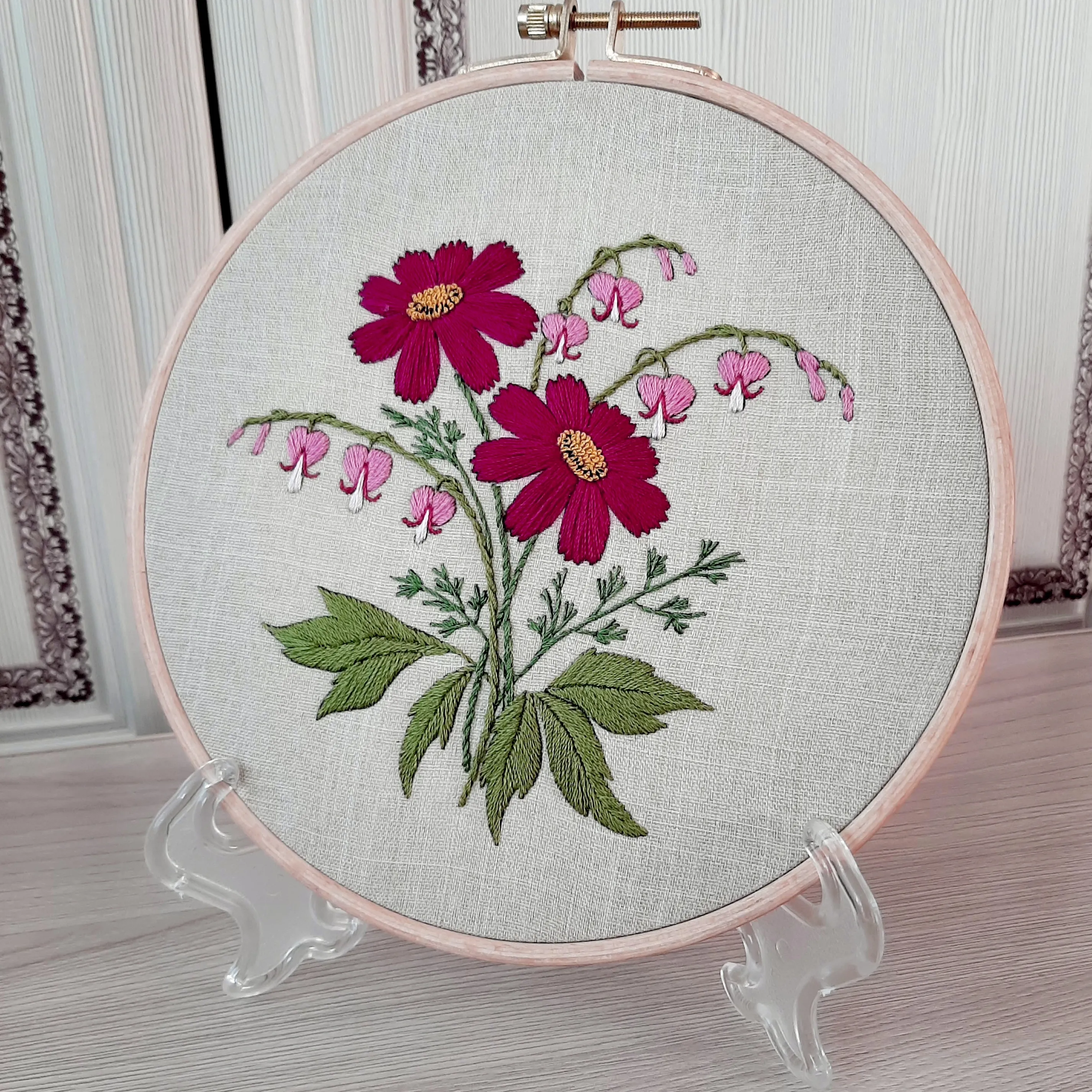 Garden flowers pattern pdf embroidery, Easy embroidery DIY $10.00 | Buy ...