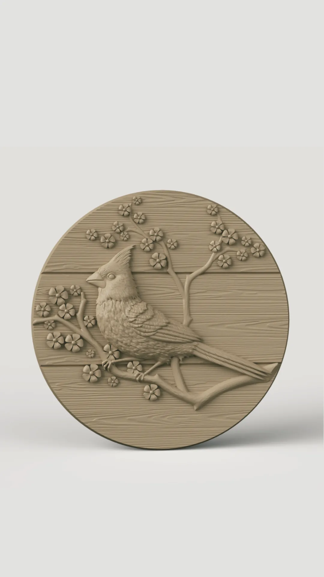 3D Model STL CNC Router file 3dprintable Cardinal Bird Panel $12.00 ...