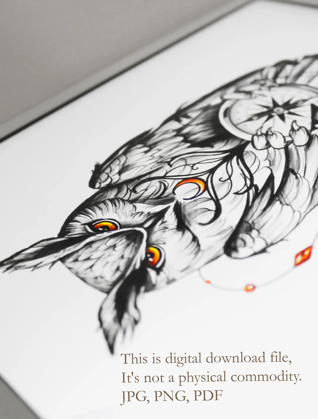 Compass And Owl Tattoo Design Owl Tattoo Sketch Owl Tattoo Ideas ...