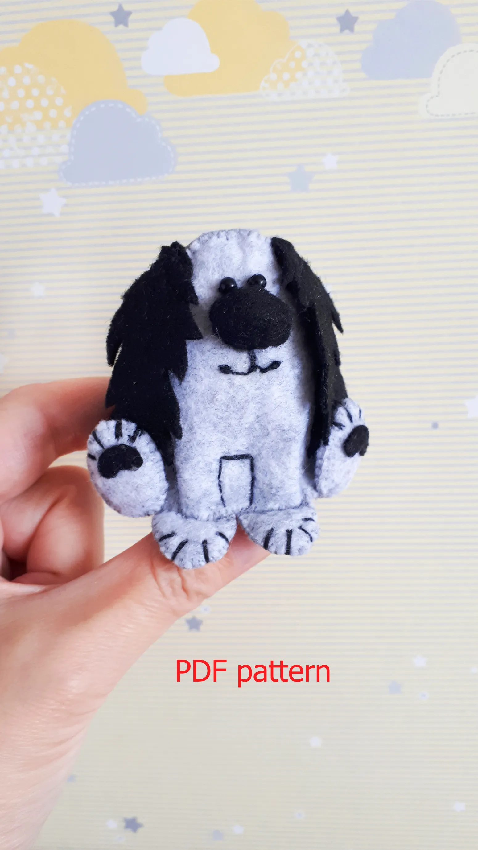 Felt Dog pattern, stuffed animal toys felt or plush, small stuffed pets ...
