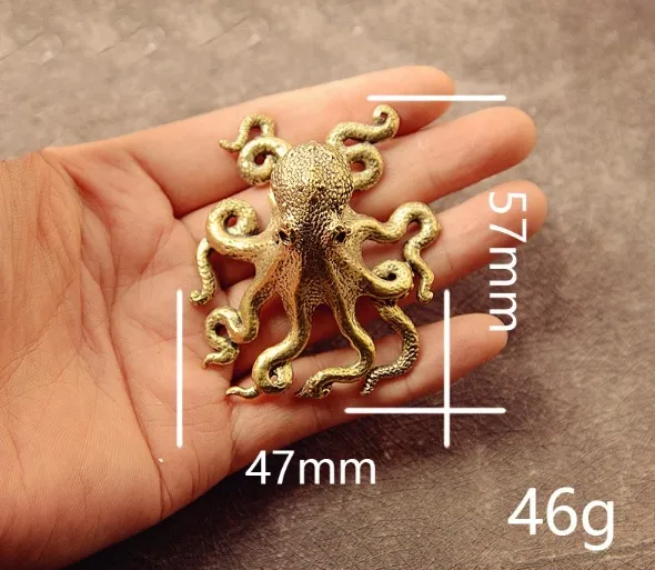 Antique bronze Octopus, desk decorations vintage copper animals, copper ...