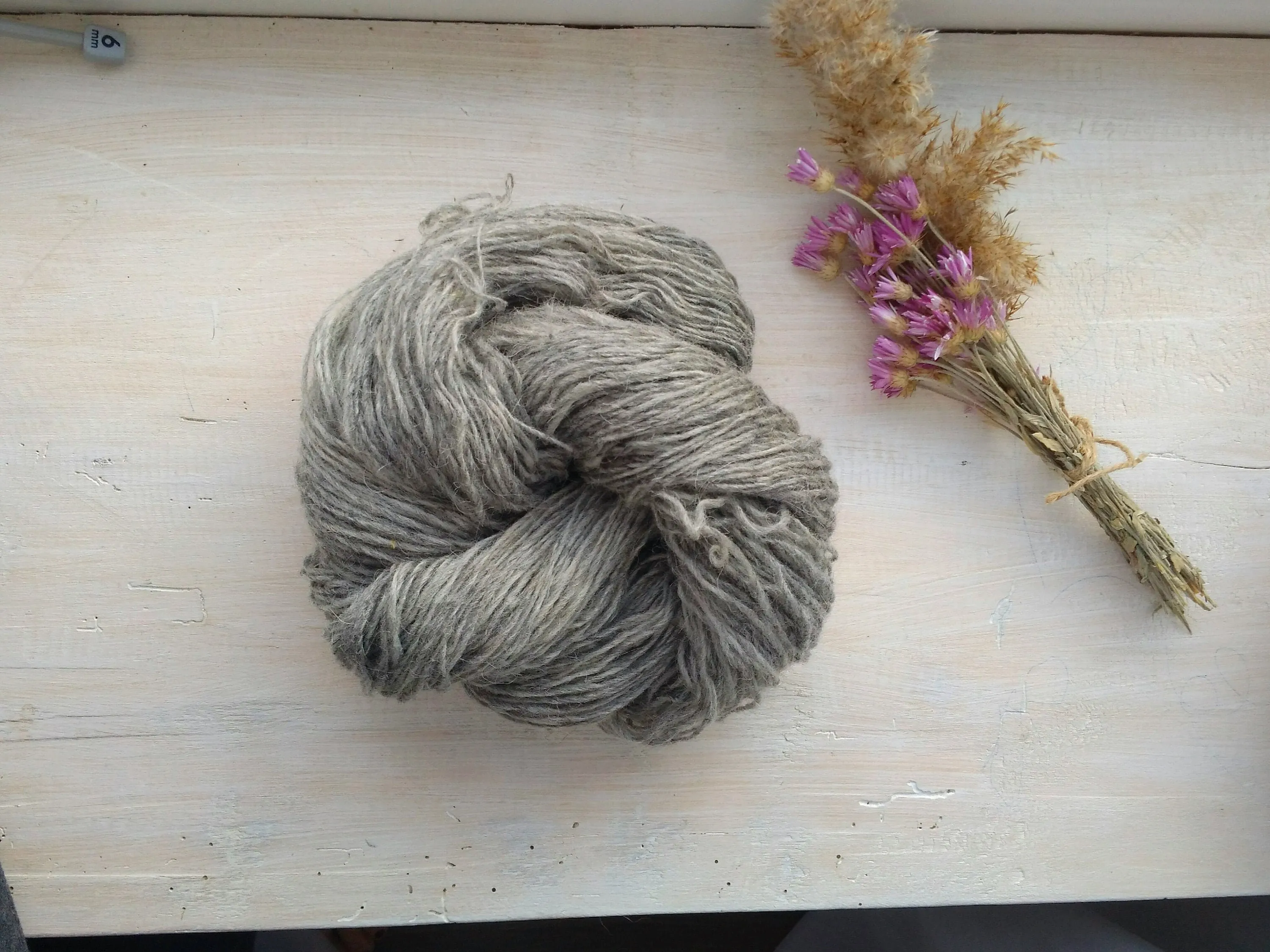 Natural Non-dyed Sheep Wool Yarn for Handicrafts.Knitting and Croсhet ...